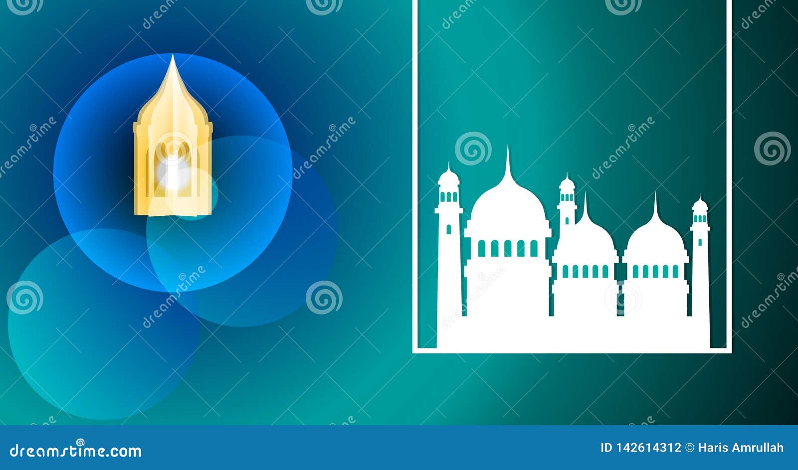 Islamic Background Template. Empty Frame with Religious Islamic Style ...