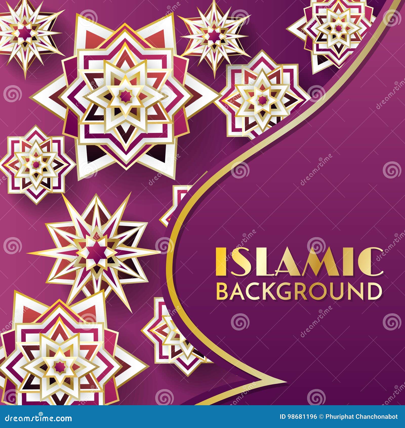 Islamic Background Template Vector Stock Vector - Illustration of ...