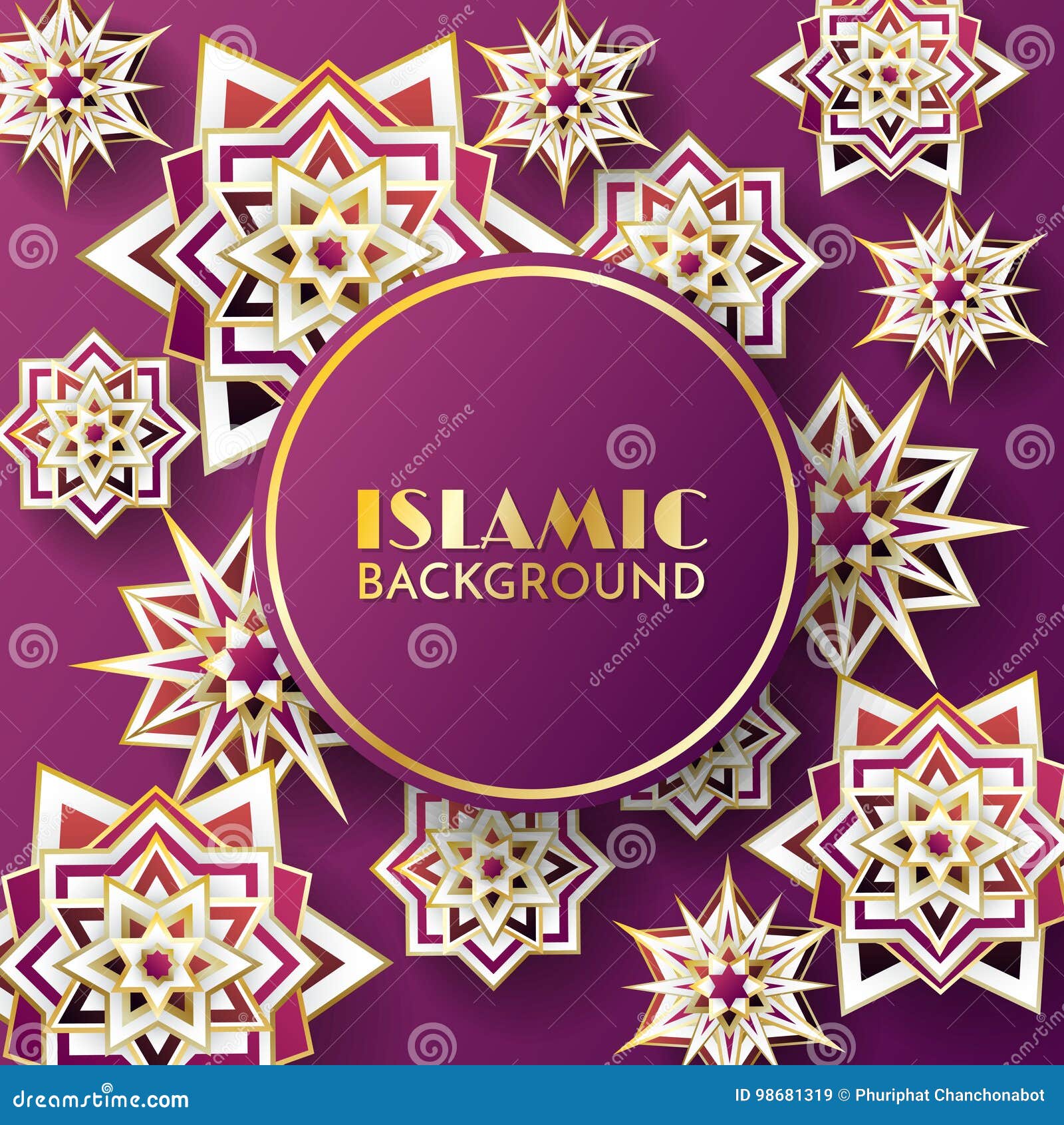 Islamic Background Template Vector Stock Vector - Illustration of holy ...
