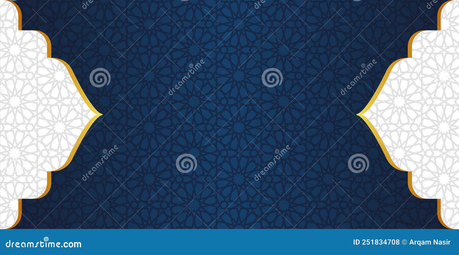Geometric Shape of Islamic Banner Design Stock Vector - Illustration of ...