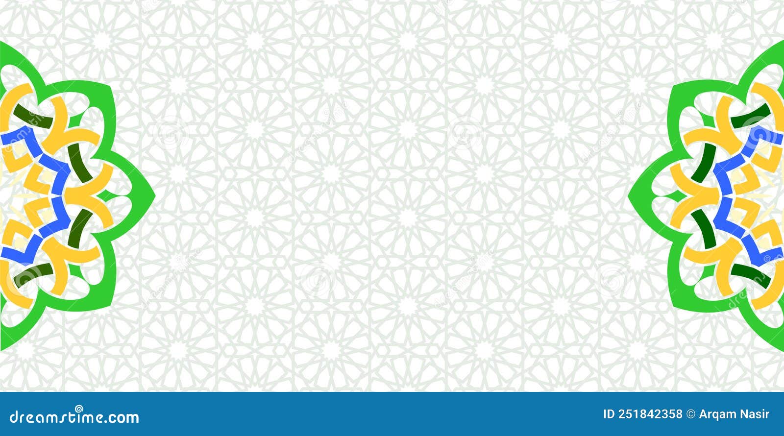 Geometric Shape of Islamic Banner Design Stock Vector - Illustration of ...