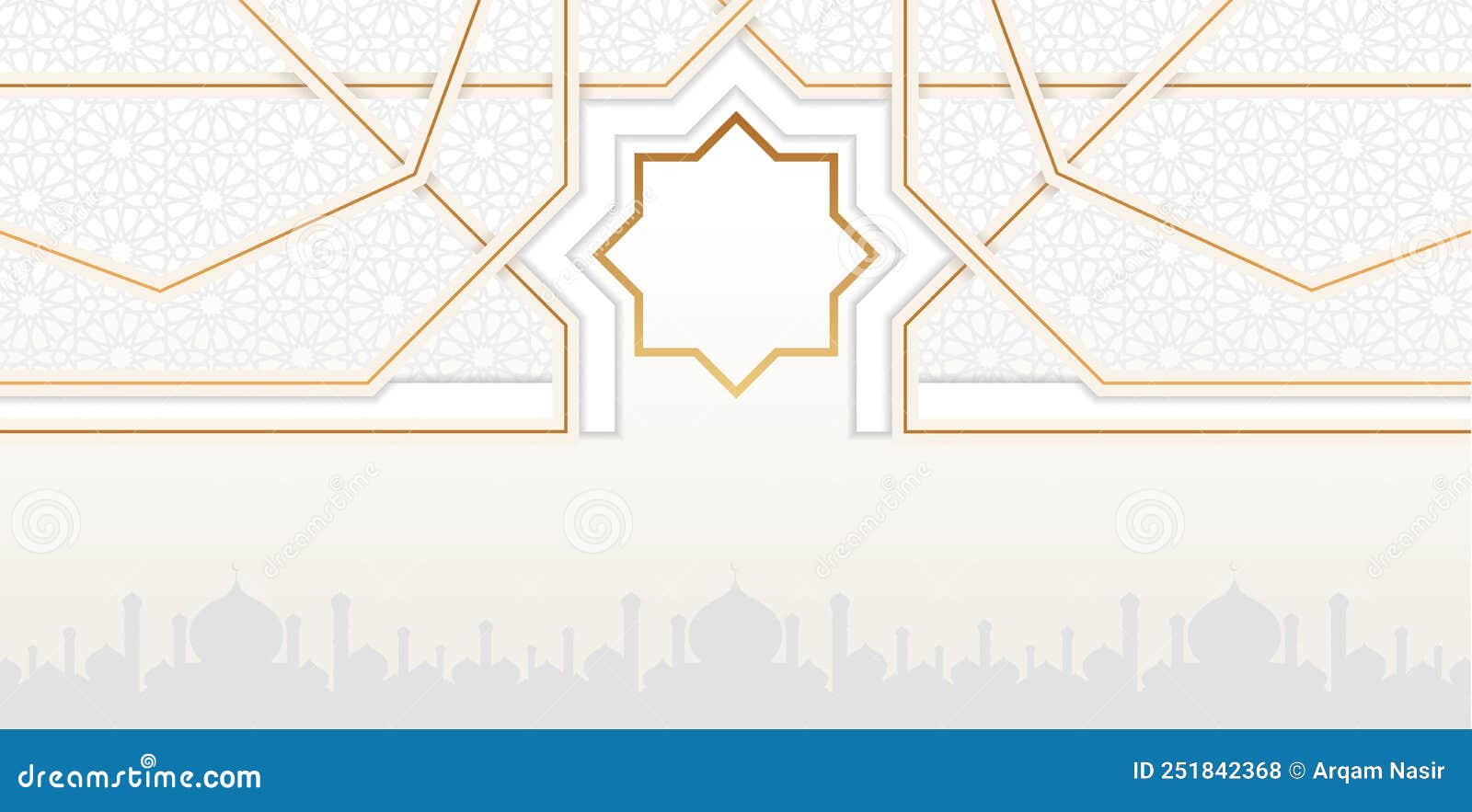 Geometric Shape of Islamic Banner Design Stock Vector - Illustration of ...