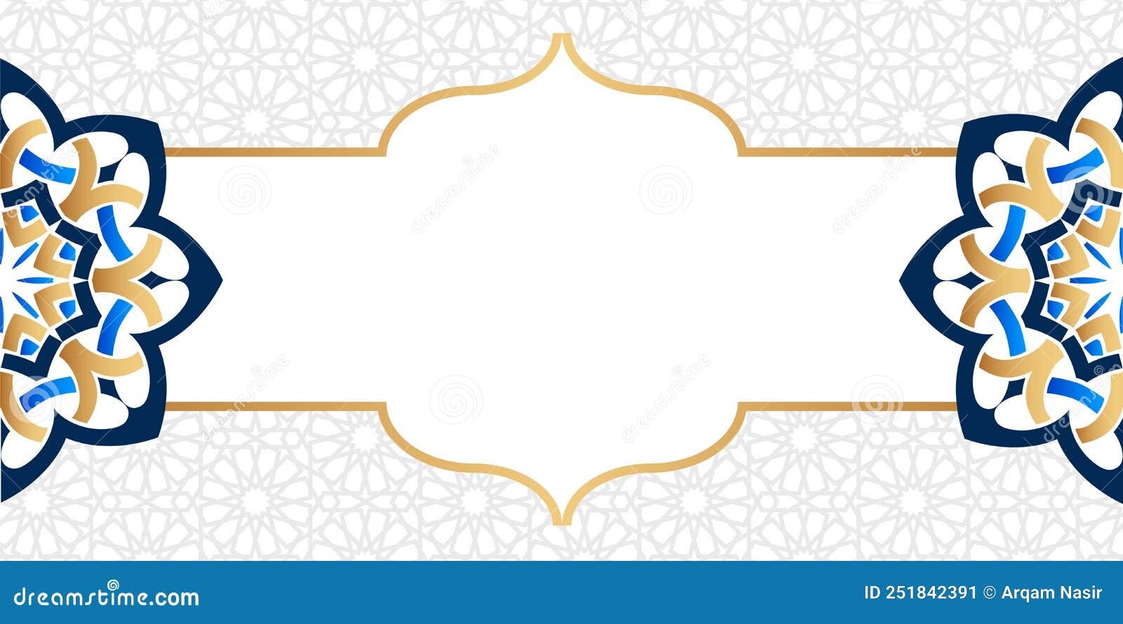 Geometric Shape of Islamic Banner Design Stock Vector - Illustration of ...