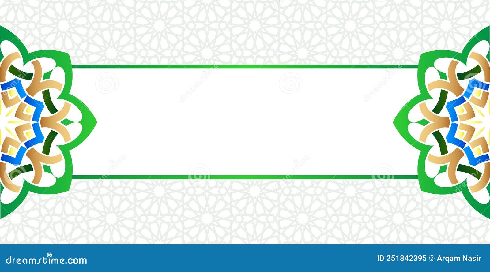 Geometric Shape of Islamic Banner Design Stock Vector - Illustration of ...