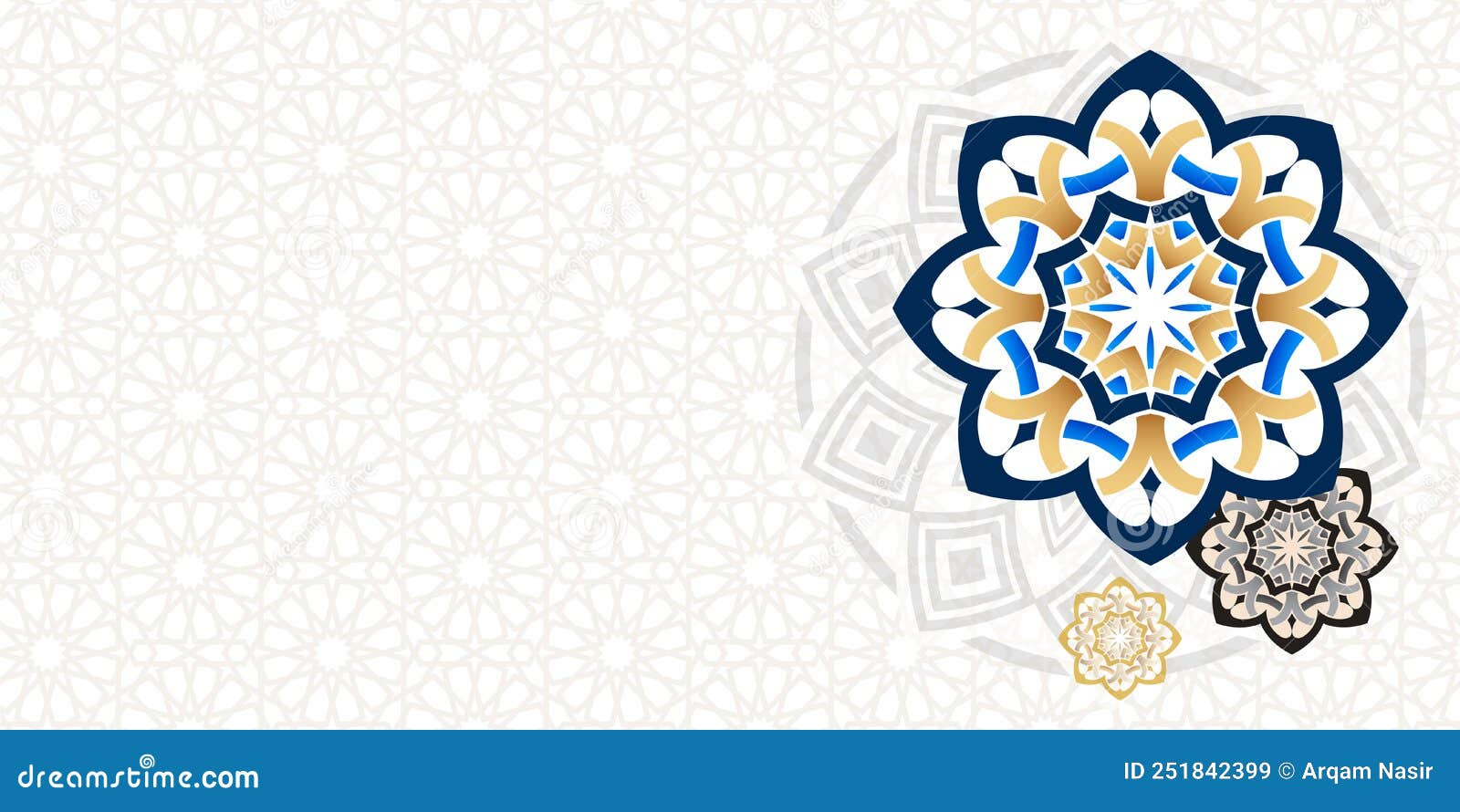 Geometric Shape of Islamic Banner Design Stock Vector - Illustration of ...