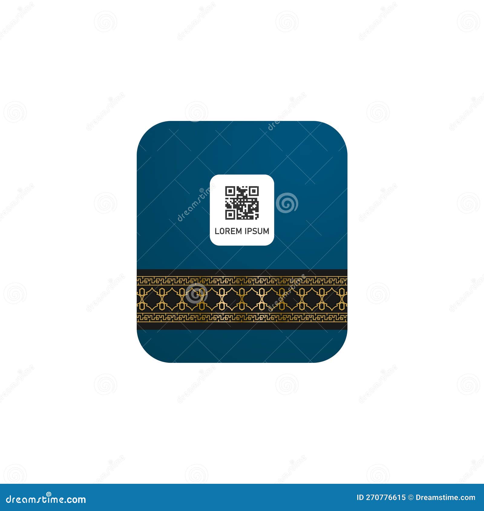 Islamic Barcode Qr Label and Tag Isolated Stock Vector - Illustration ...
