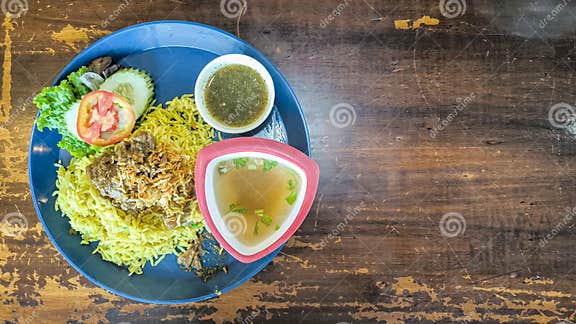Islamic Beef Biryani Rice and Soup Stock Photo - Image of halal ...