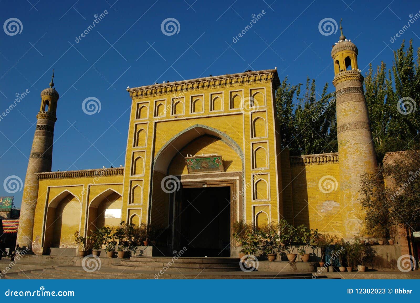 Islamic building stock image. Image of moon, china, birds - 12302023