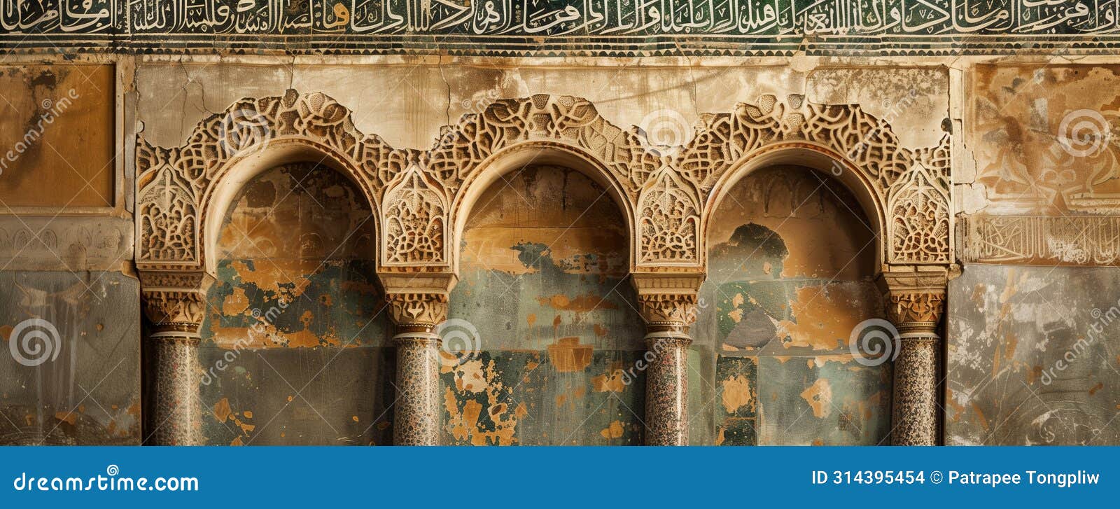 Islamic Calligraphy, with Intricate Arabic Script Adorning the Walls of ...