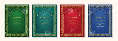 Islamic Card Design stock vector. Illustration of text - 342127339