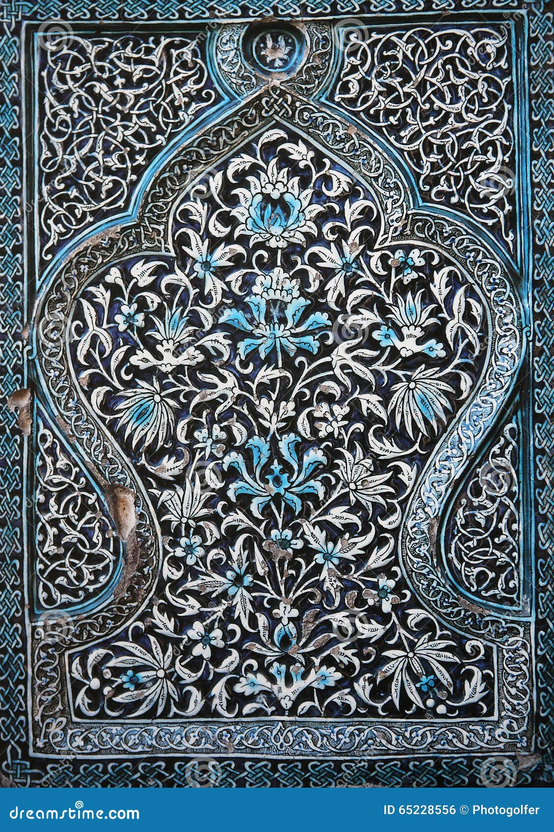 Islamic ceramic decor stock photo. Image of mosaic, symmetry - 65228556
