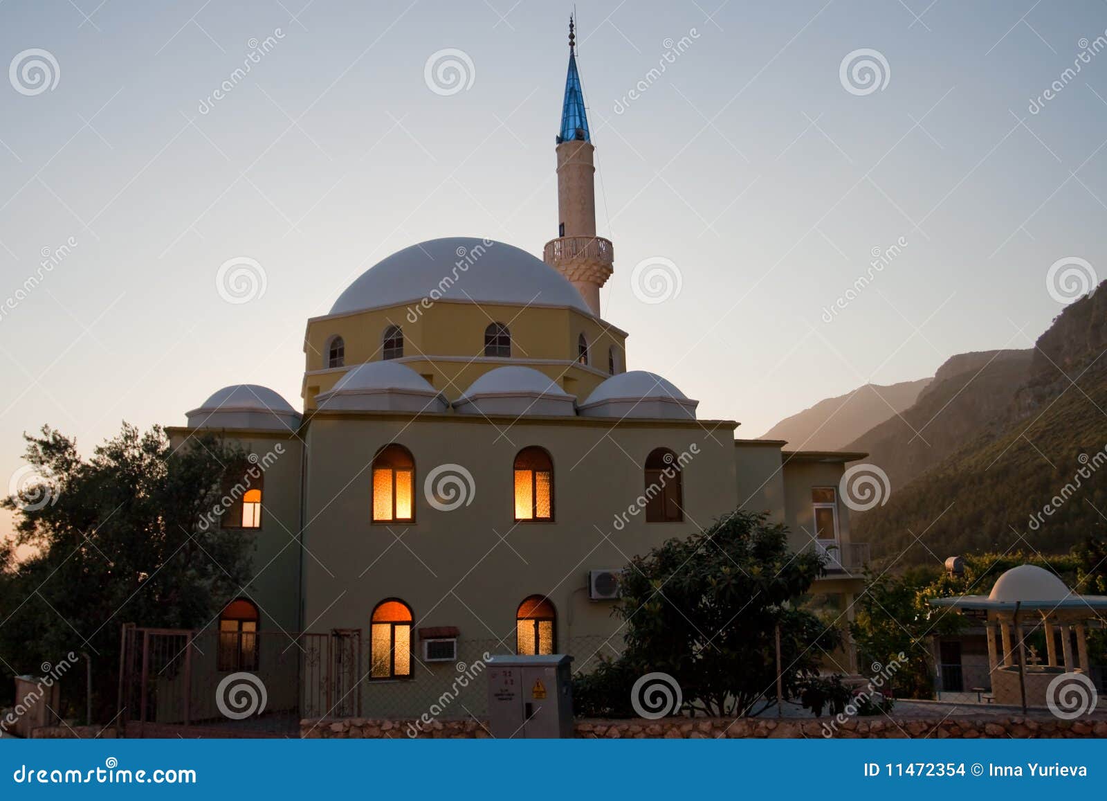 Islamic church stock photo. Image of tree, green, glass - 11472354