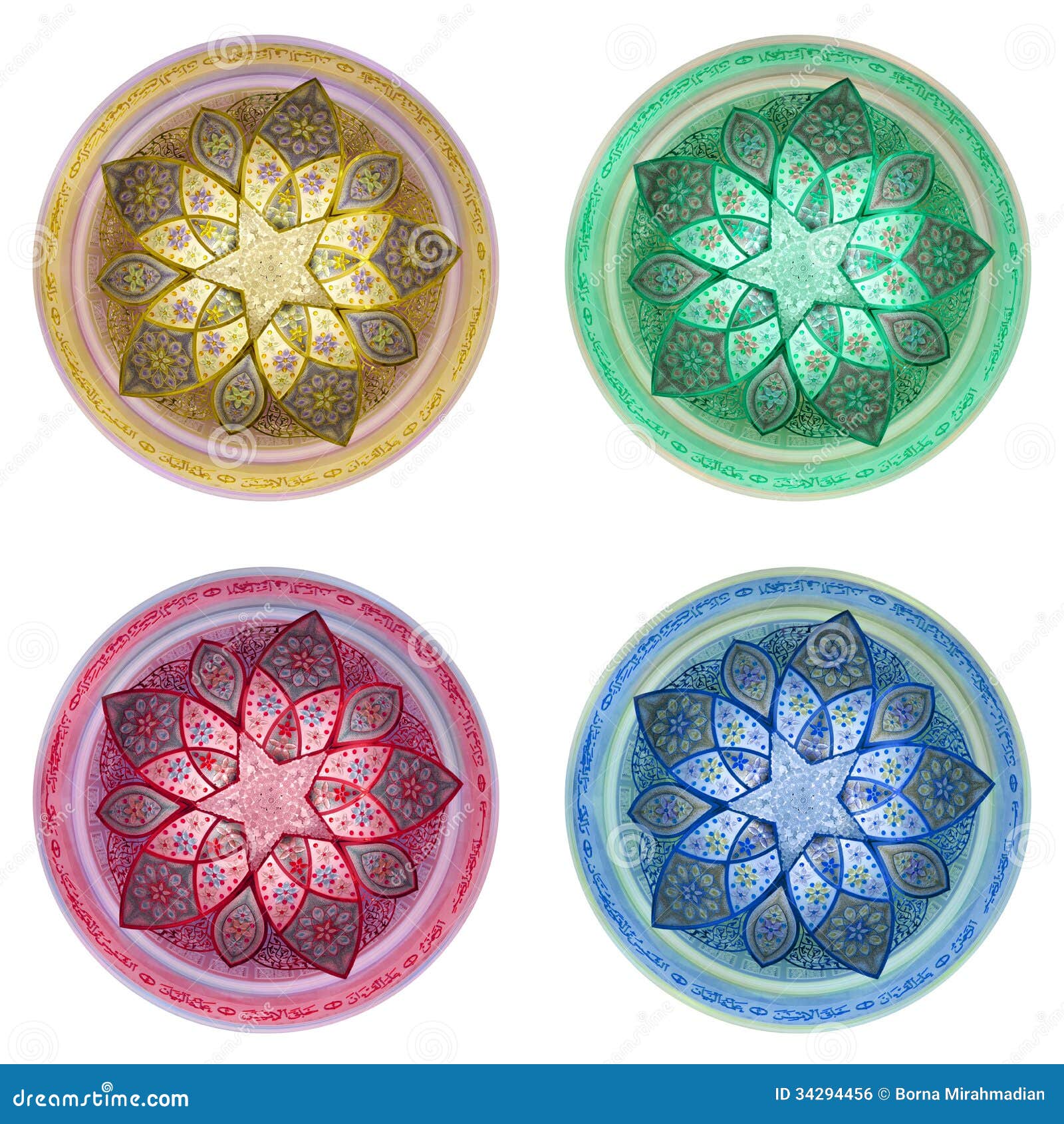 Islamic Circular Design of Abu Dhabi Mosque Ceiling Stock Photo - Image ...