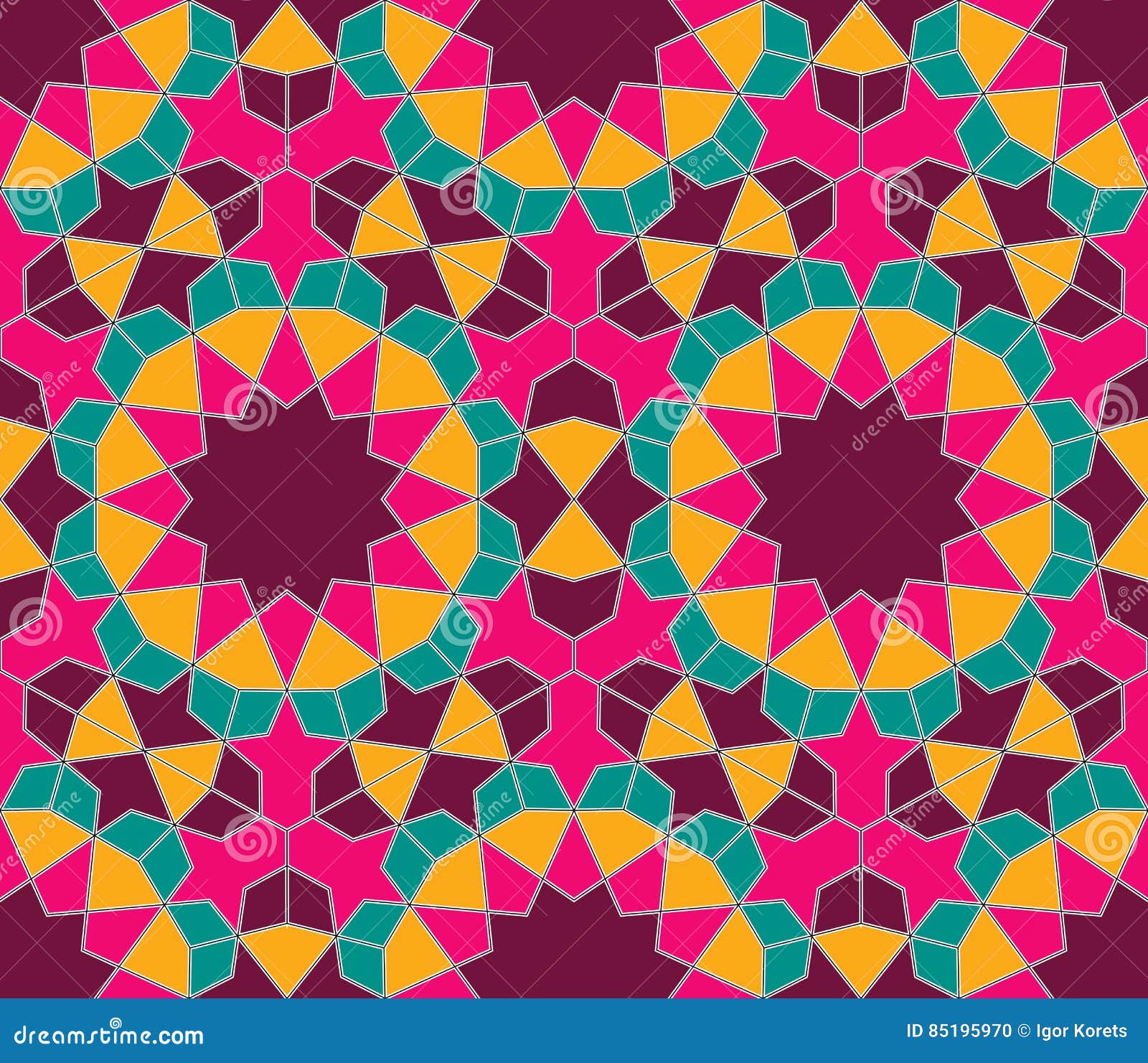 Islamic Colorful Geometric Seamless Pattern, Background Stock Vector ...