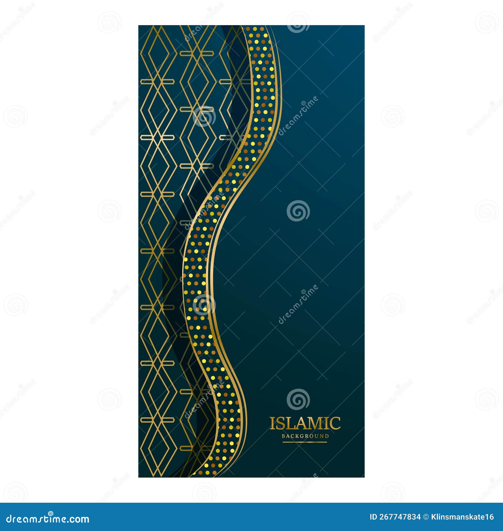 Islamic Copy Space Vertical Banner Design Vector Stock Vector ...