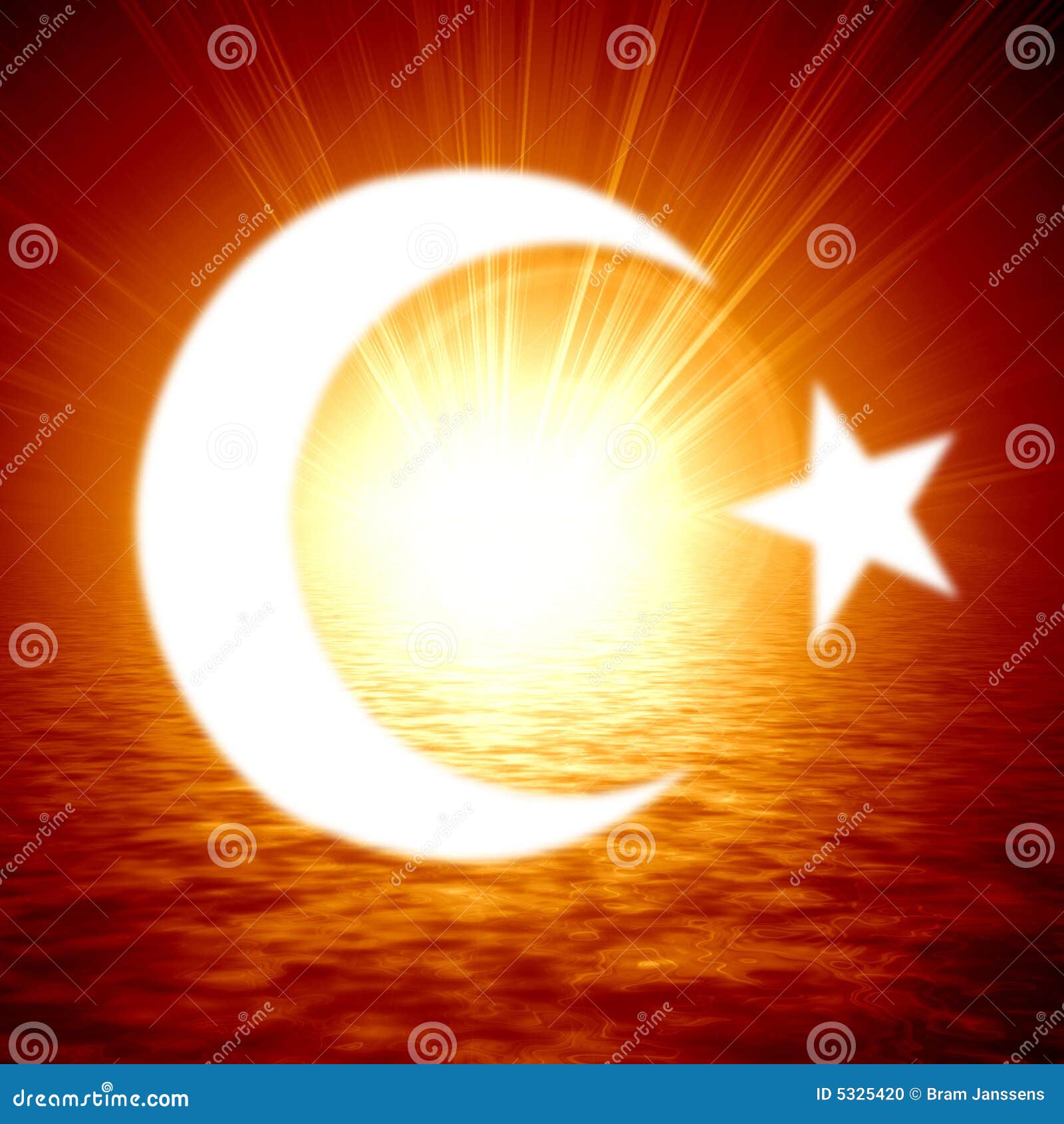 Islamic Crescent Moon Stock Photo - Image: 5325420