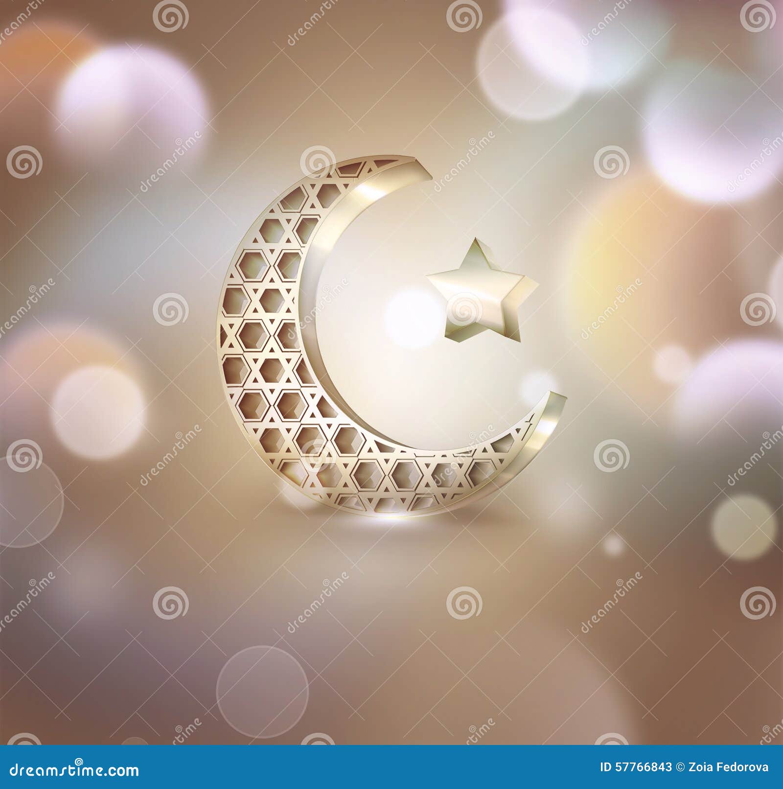 Islamic crescent stock illustration. Illustration of abstract - 57766843