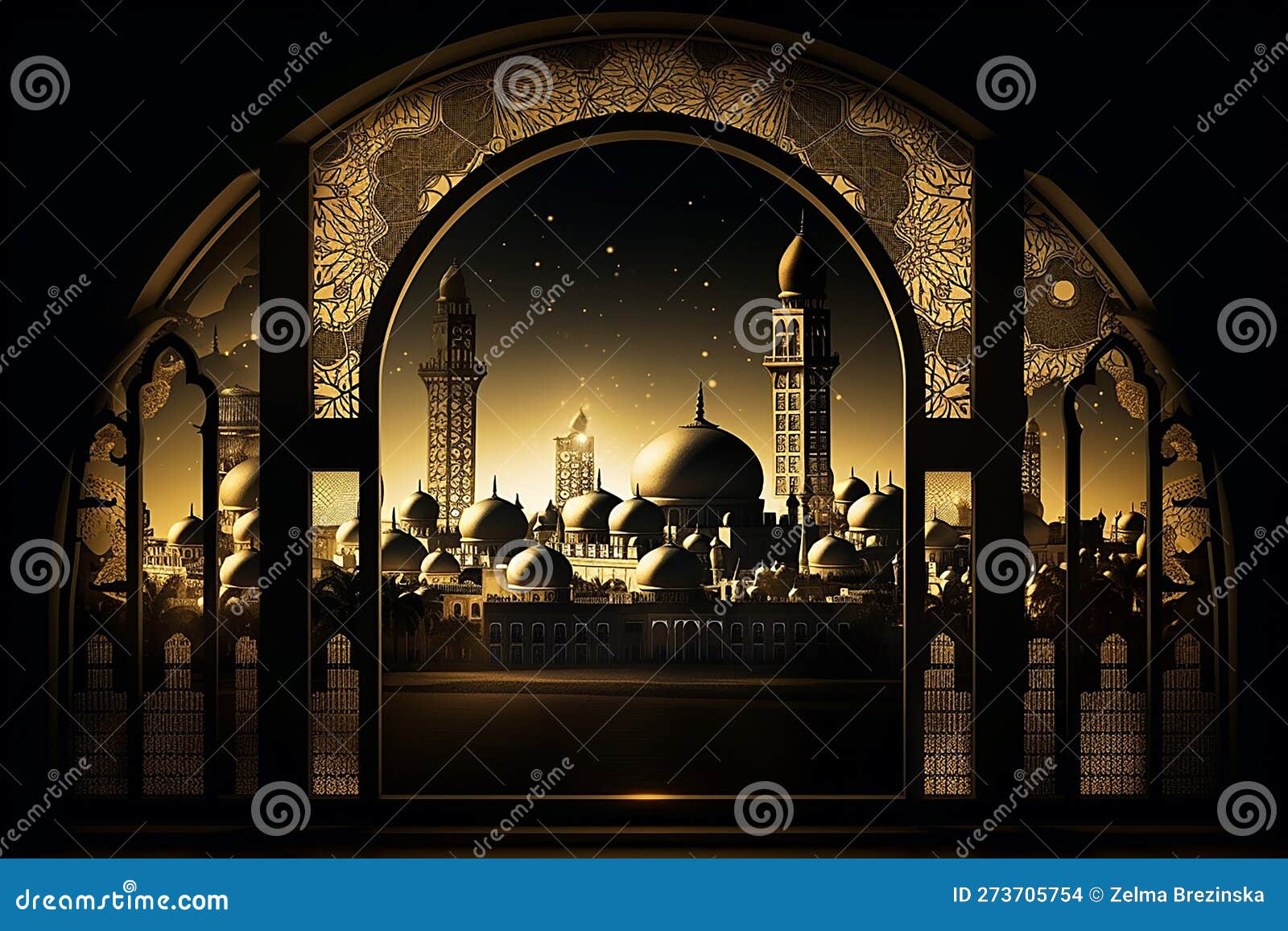 Islamic Design in the Style of Ancient Islamic Architecture. Generative ...