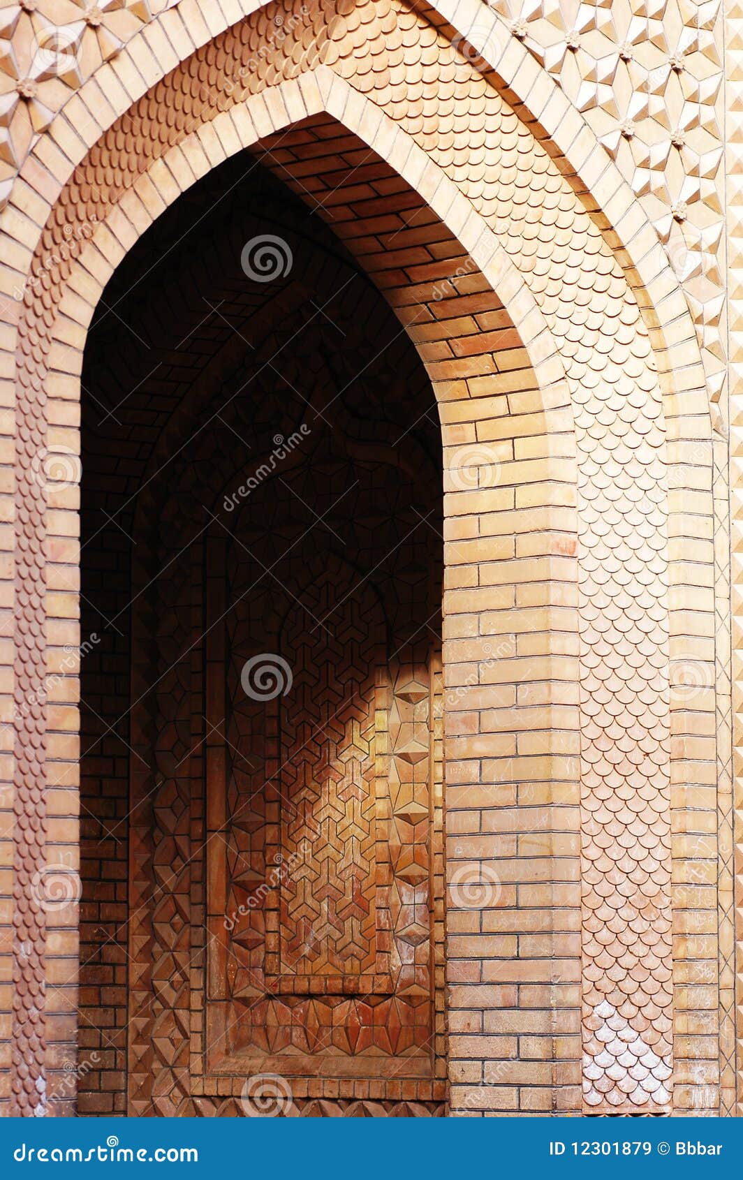 Islamic door stock image. Image of decorations, building - 12301879