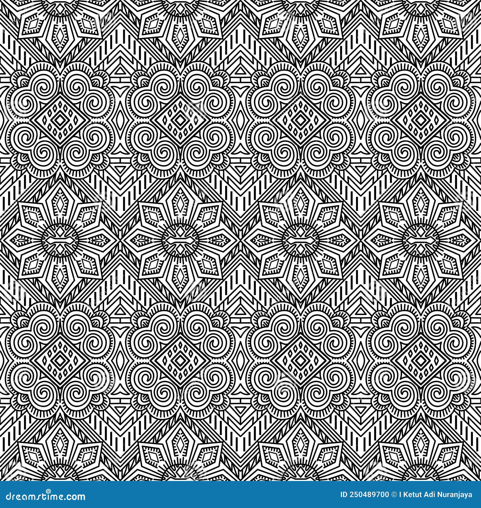 Islamic Drawing Vector Seamless Pattern Stock Vector - Illustration of ...