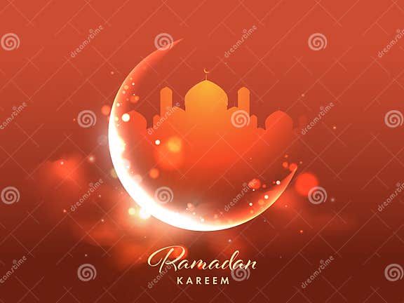 Islamic Festival Ramadan Kareem Poster Design Glossy Crescent Moon with ... Islamic Festival Ramadan Kareem Poster Design Glossy Crescent Moon with ...