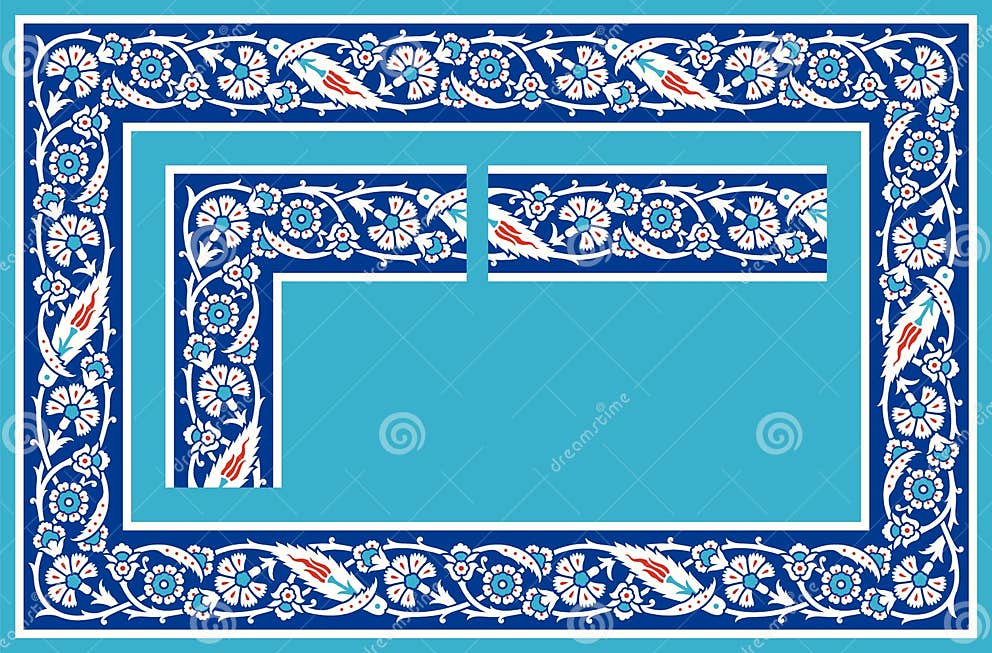 Islamic Floral Frame stock vector. Illustration of background - 148058979