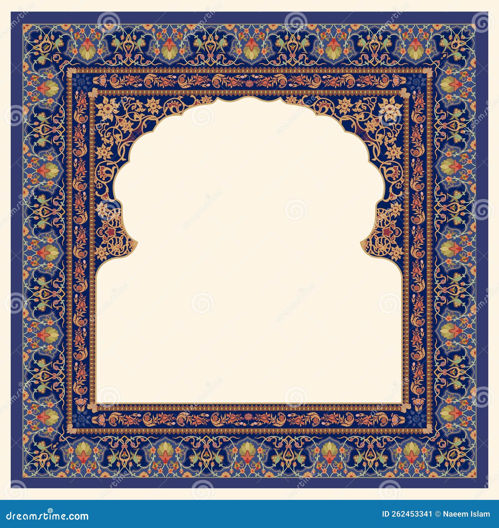 Islamic Floral Frame. Traditional Islamic Design. Mosque Decoration ...