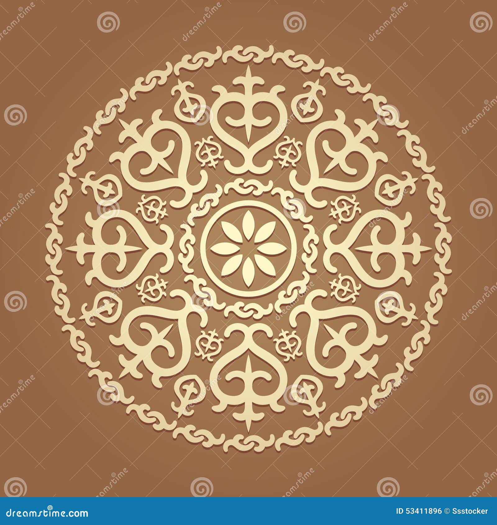 Islamic floral pattern stock vector. Illustration of baroque - 53411896