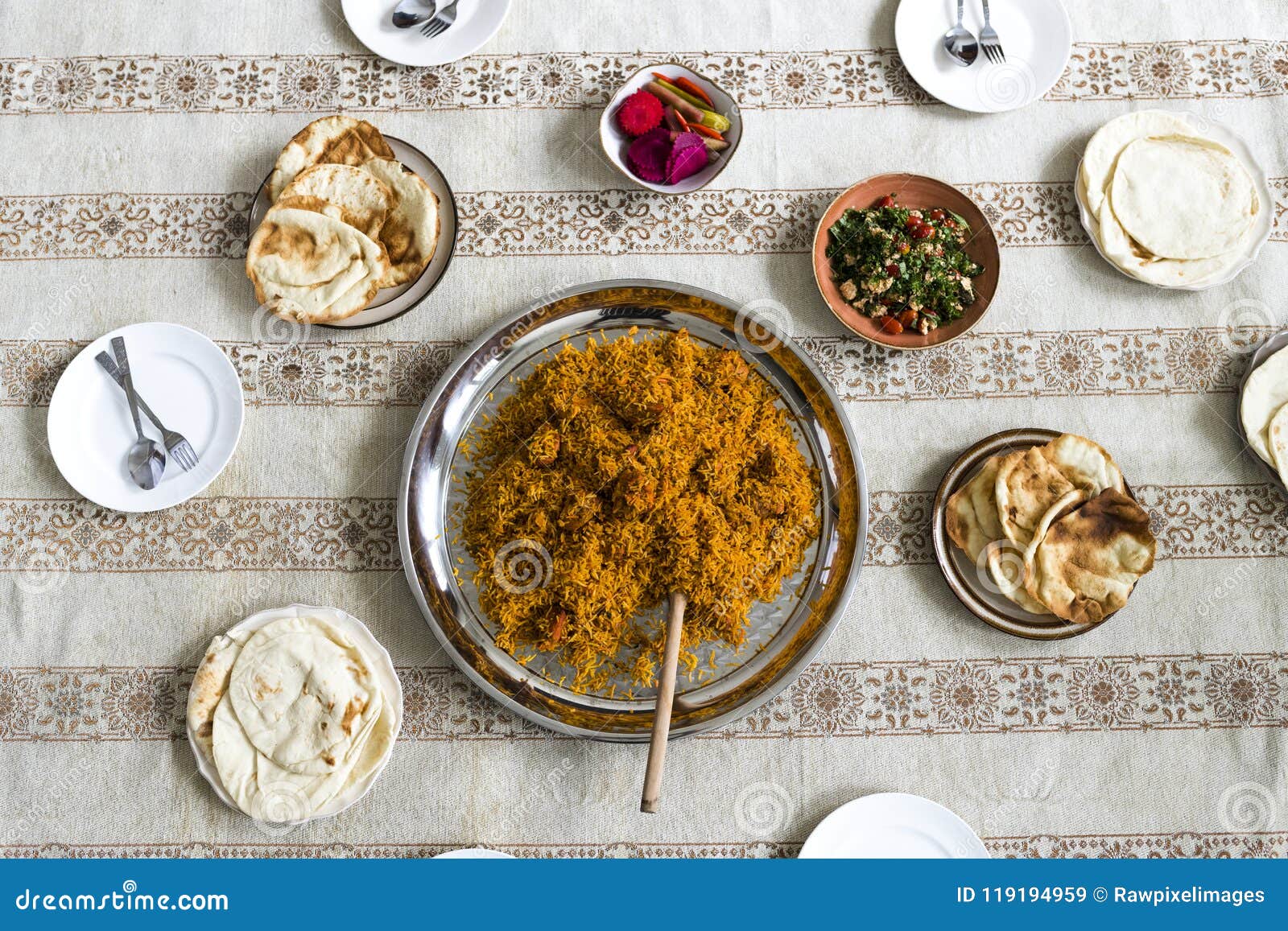 Islamic Foods at Ramadan Feast Stock Image - Image of celebration ...
