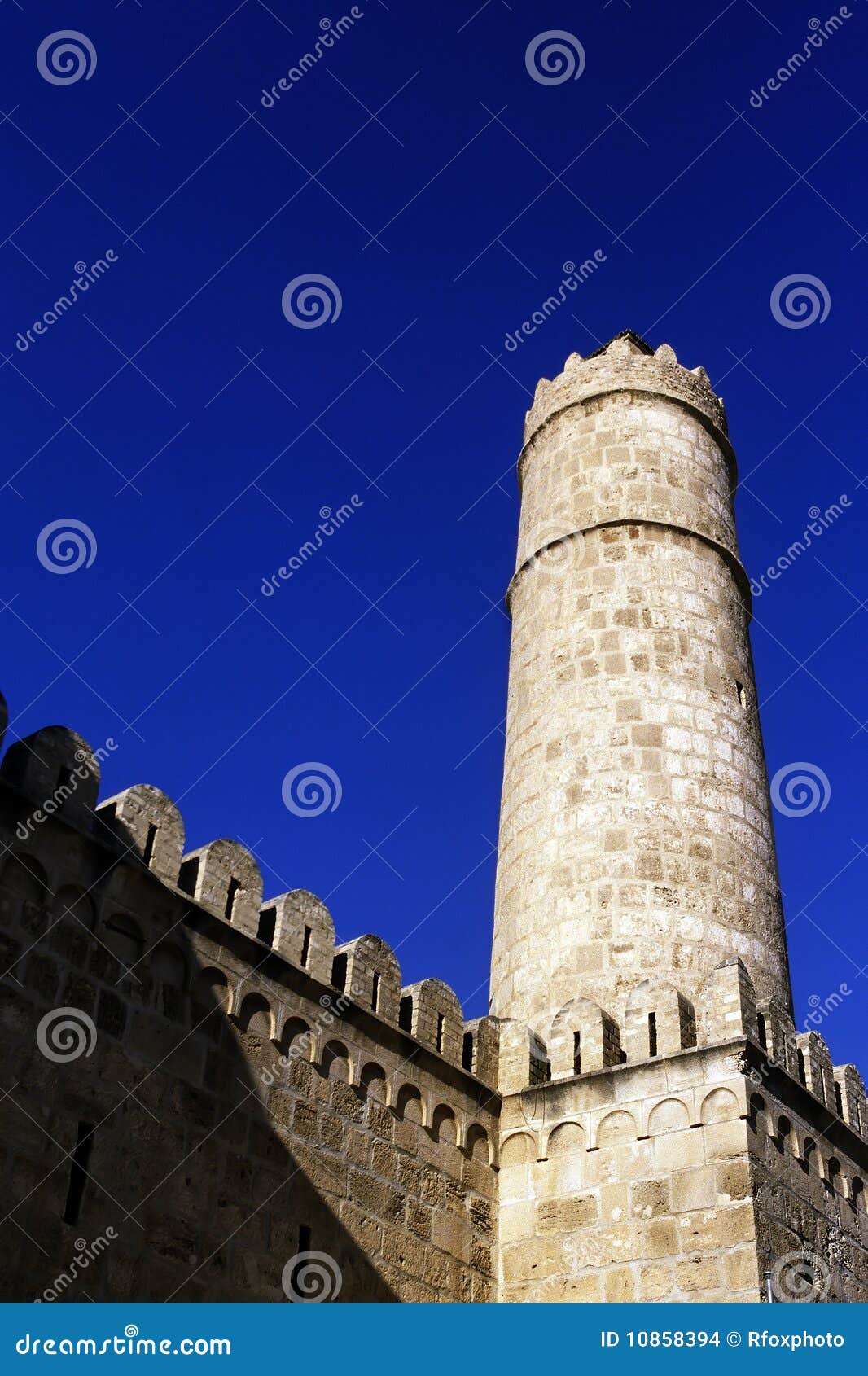 Islamic fort- Tunisia stock photo. Image of porticos - 10858394