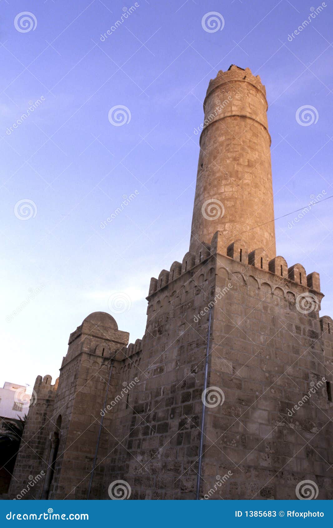 Islamic fort- Tunisia stock image. Image of blue, porticos - 1385683