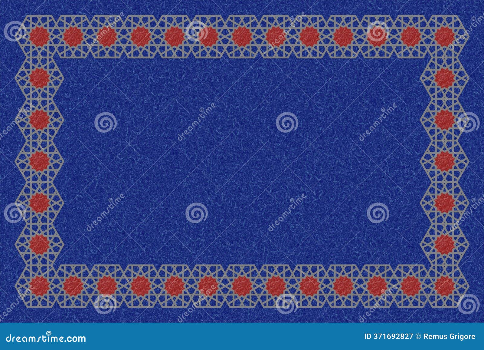 Rectangular Islamic Frame Border, Arabic Ornament, Black Color ...