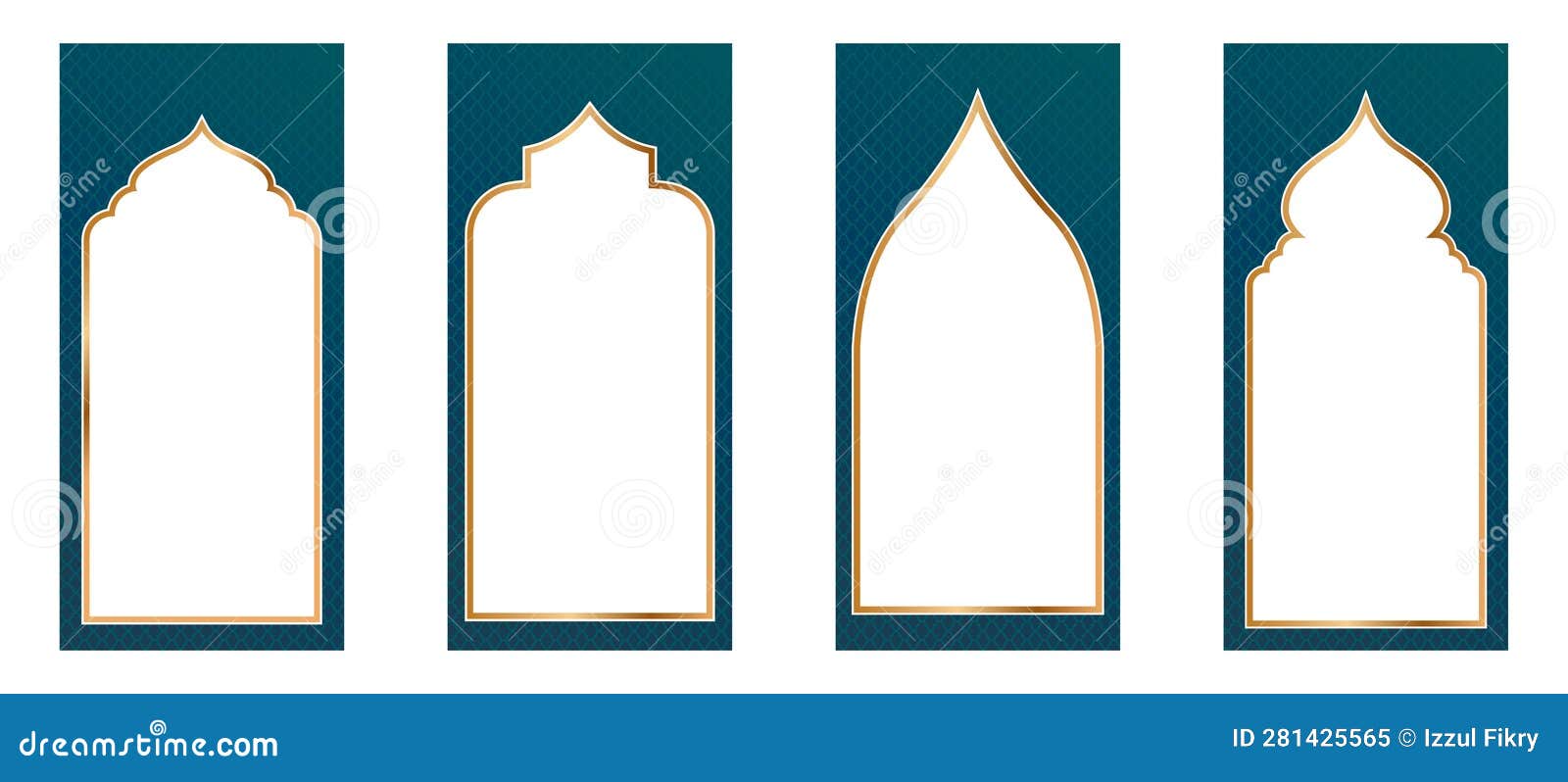 Islamic Frame Decoration Ornamental Template Stock Vector ...