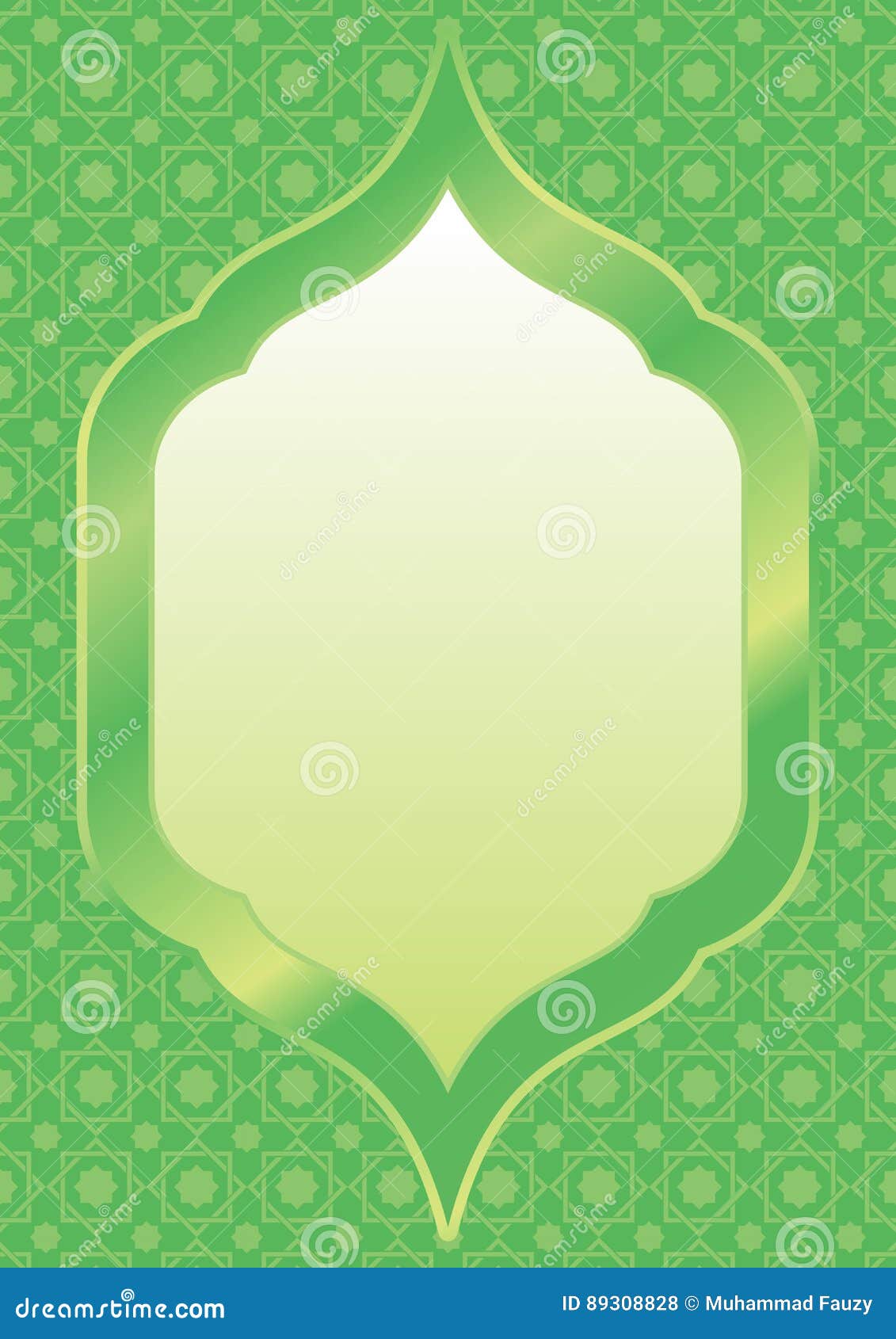 Islamic Frame Vector stock vector. Illustration of card - 89308828
