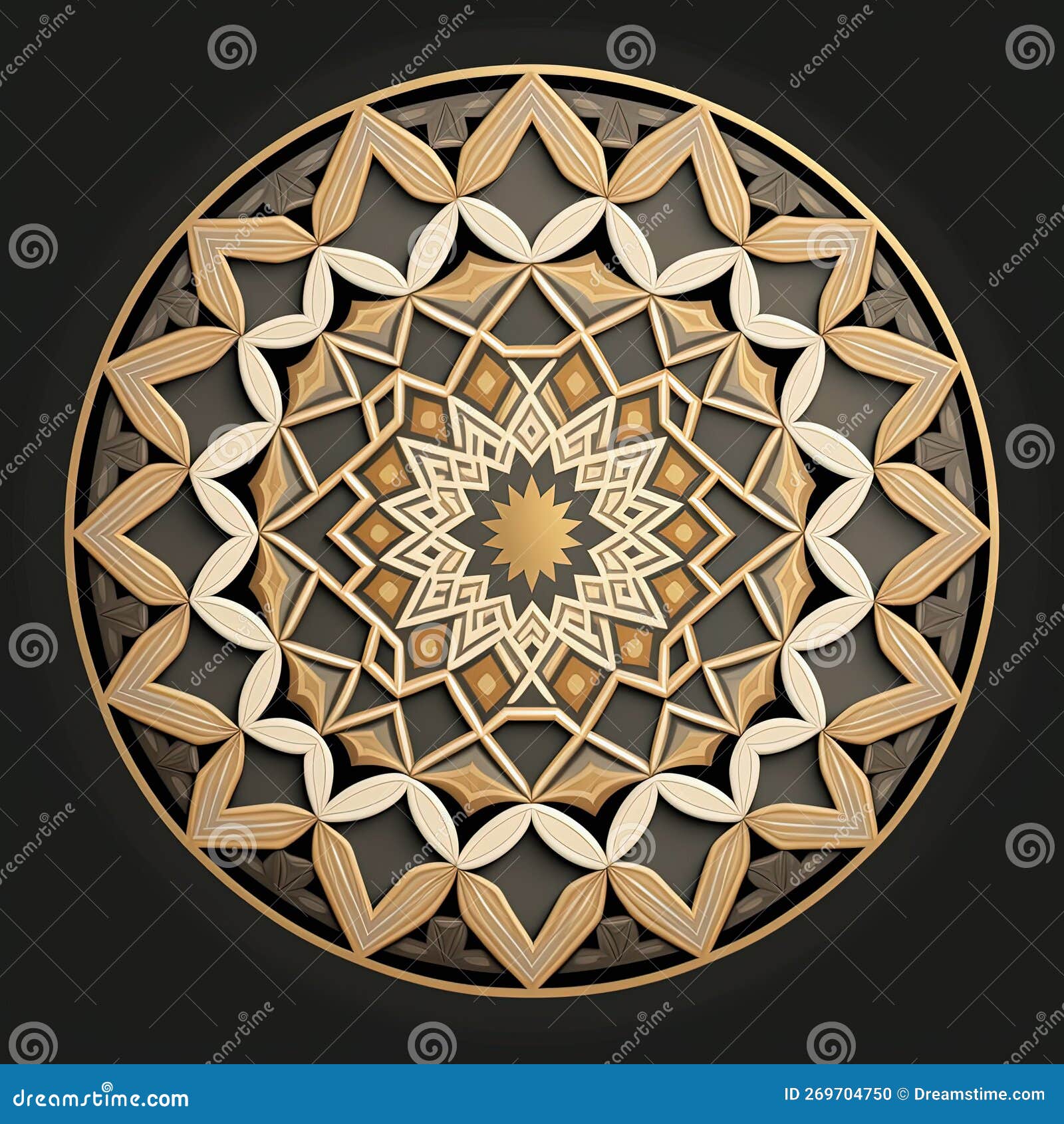 Islamic Geometric Pattern in Traditional Ornamental Style. AI Stock ...