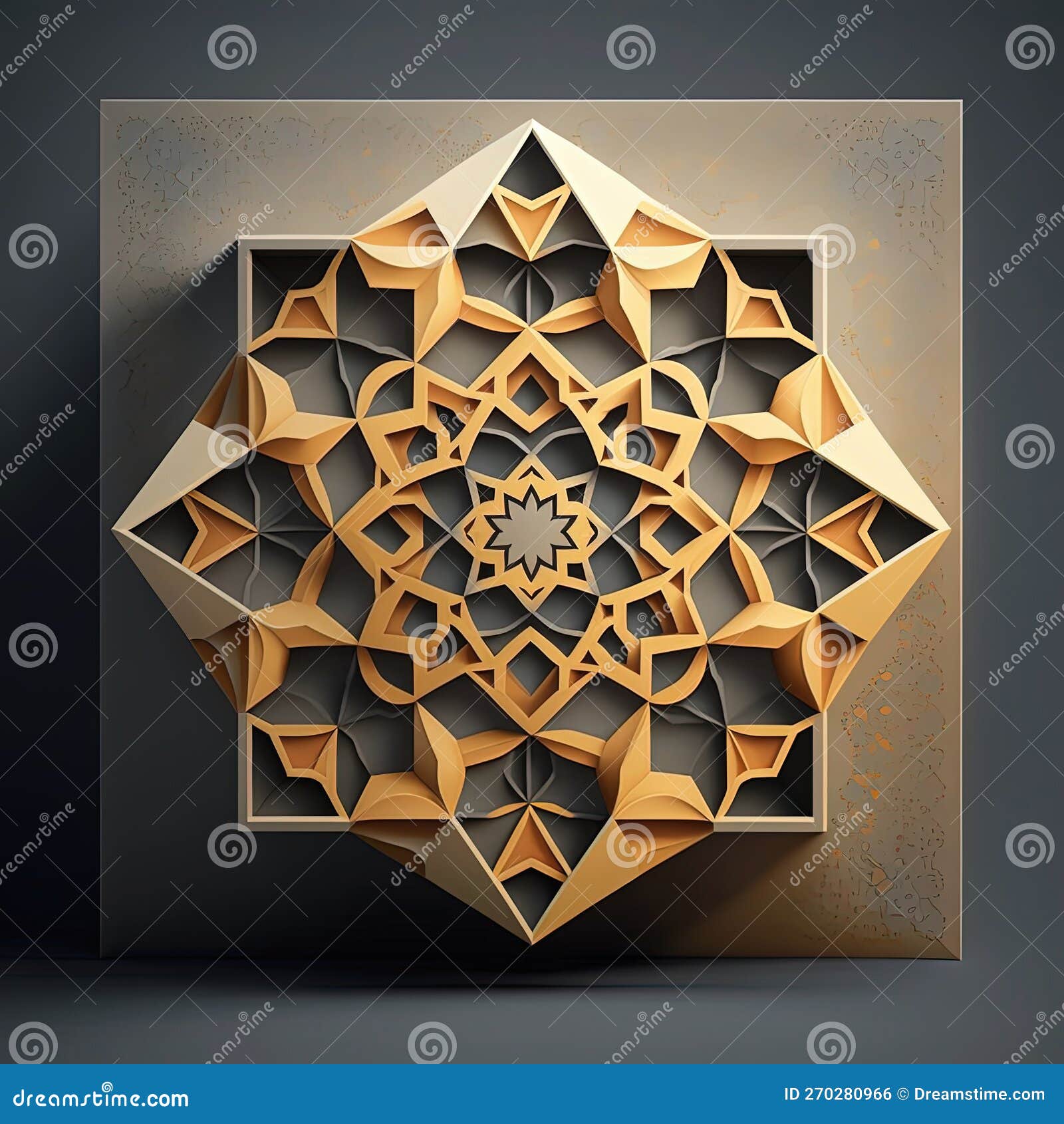 Islamic Geometric Pattern in Traditional Ornamental Style. AI Stock ...