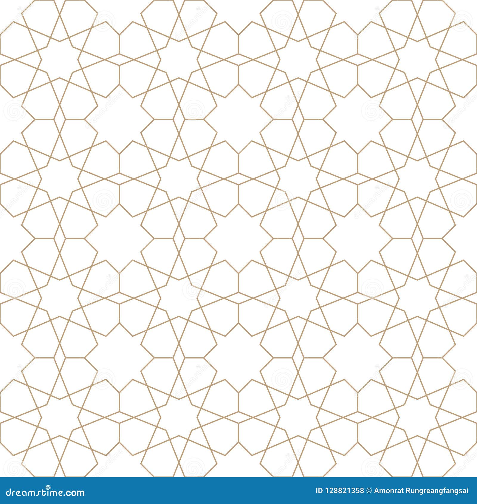 Islamic Geometric Seamless Pattern, Vector Illustration Stock Vector ...
