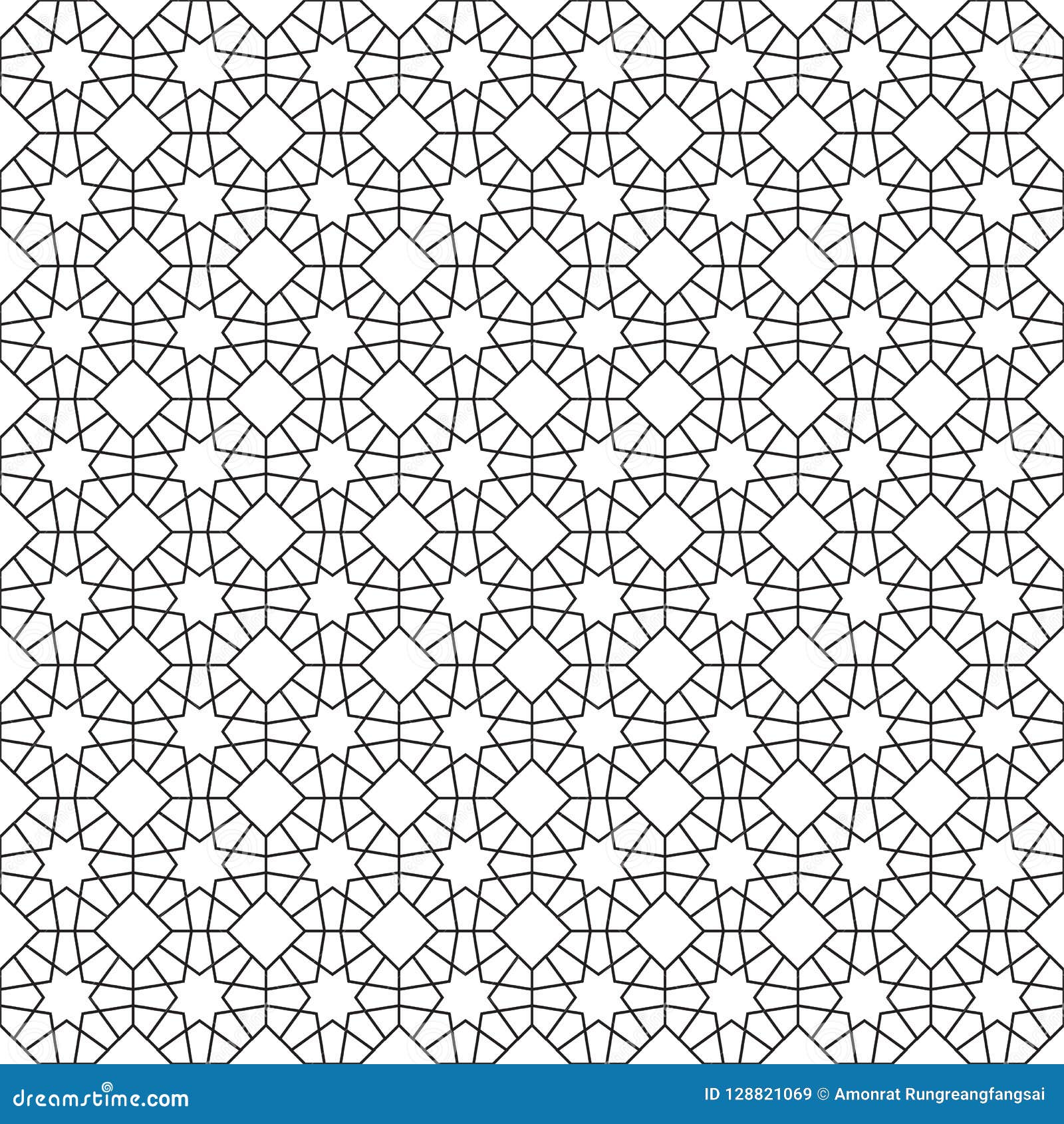 Islamic Geometric Seamless Pattern, Vector Illustration Stock Vector ...