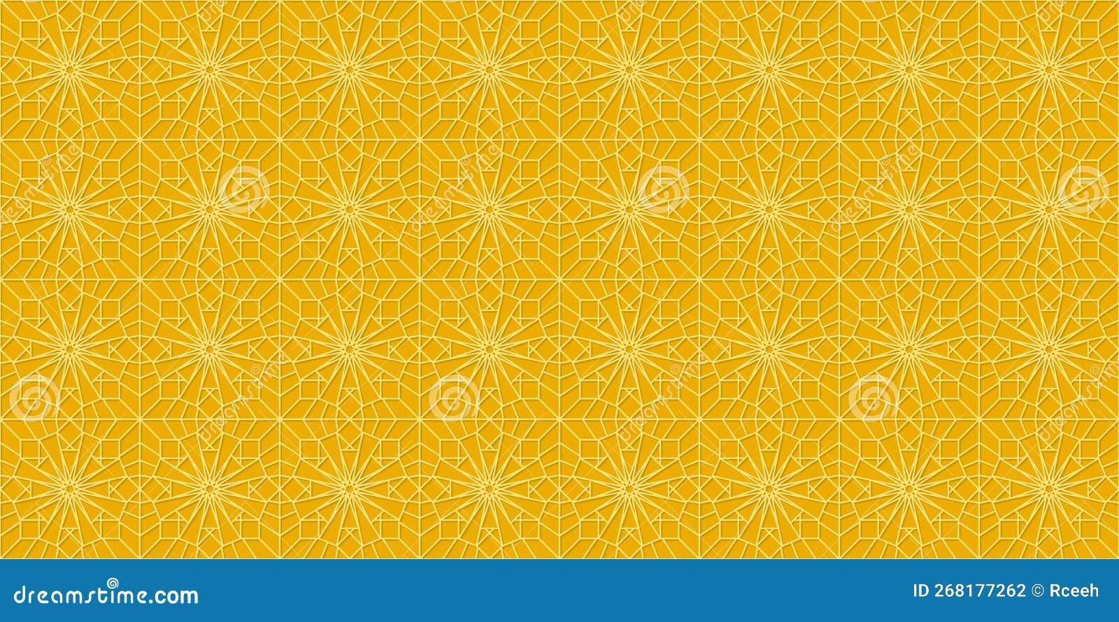 Islamic golden pattern 5 stock vector. Illustration of graphic - 268177262