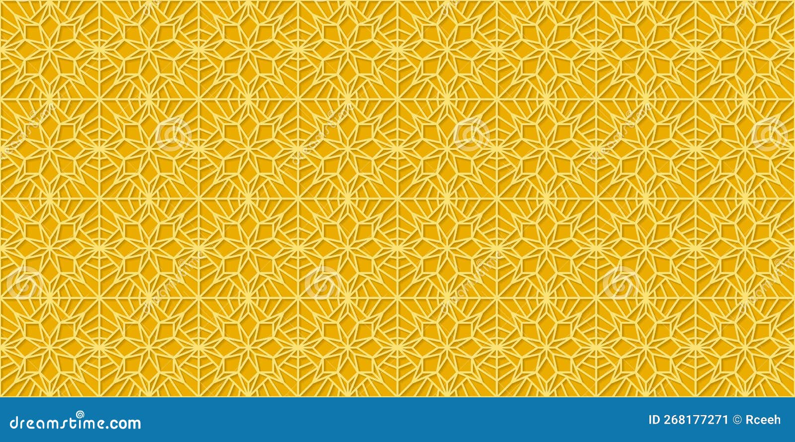 Islamic golden pattern 9 stock vector. Illustration of gold - 268177271