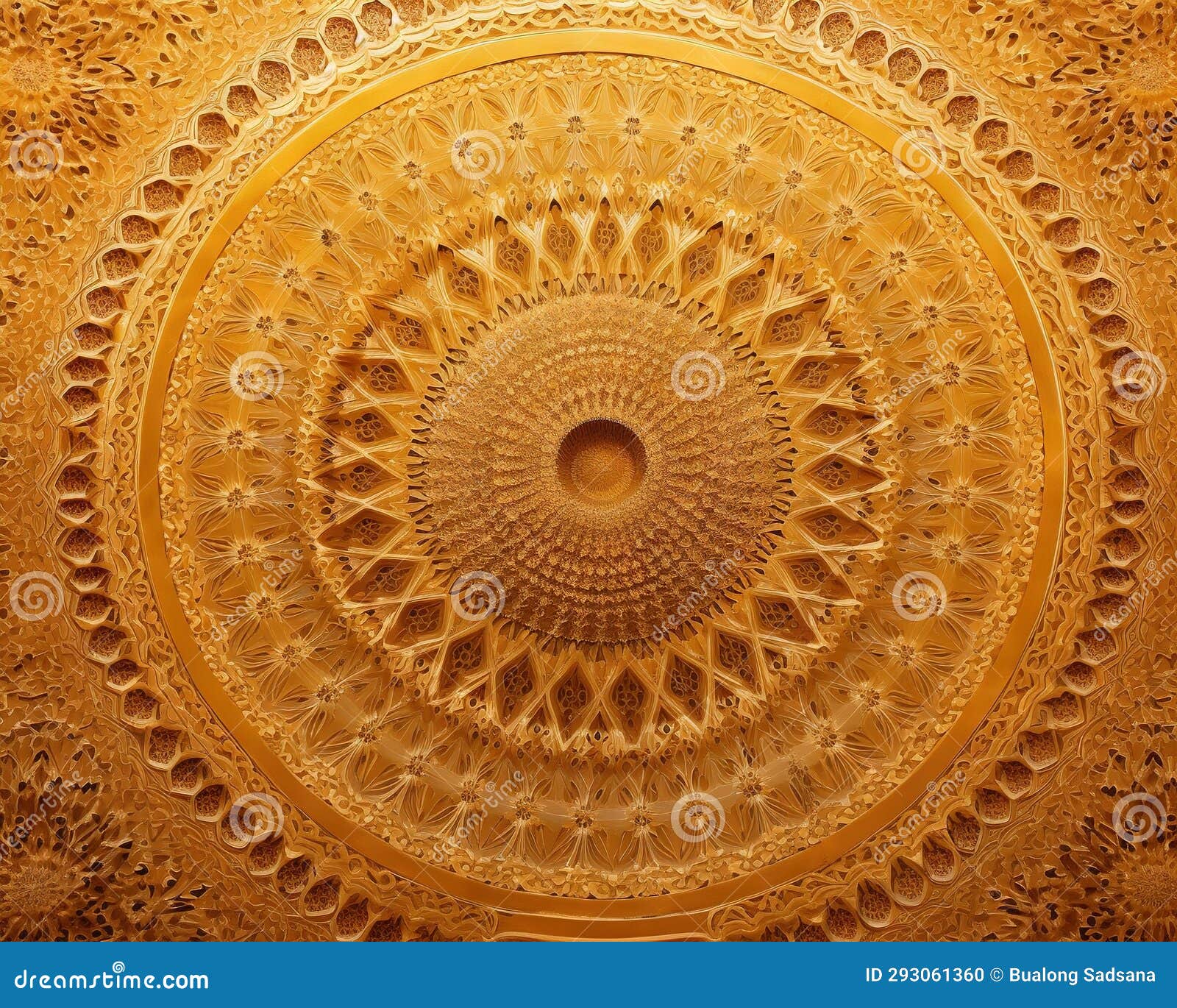 The Islamic Golden Dome Pattern is a Dreamy Light Pattern. Stock ...