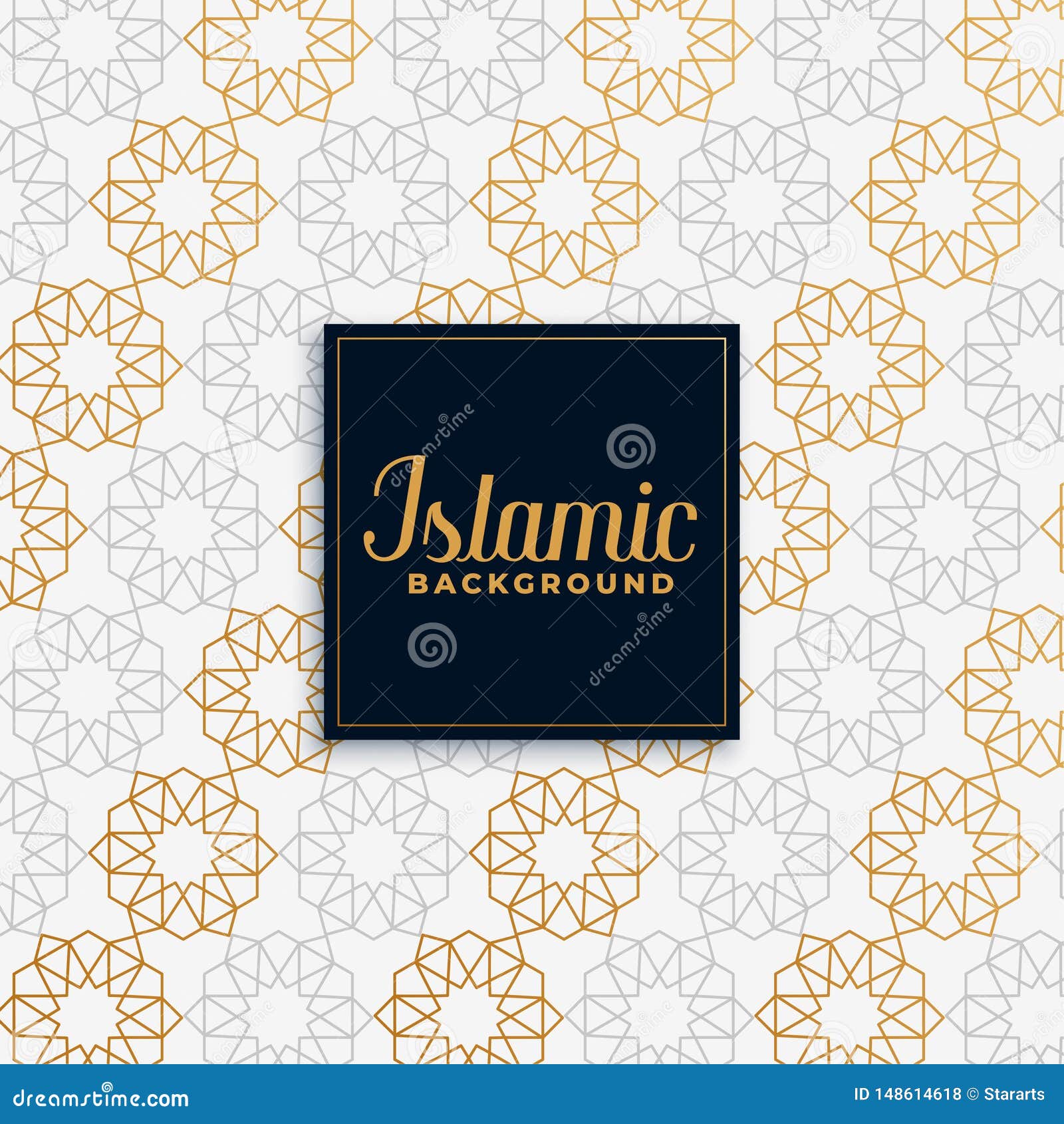 Islamic Golden Pattern Design Background Stock Vector - Illustration of ...