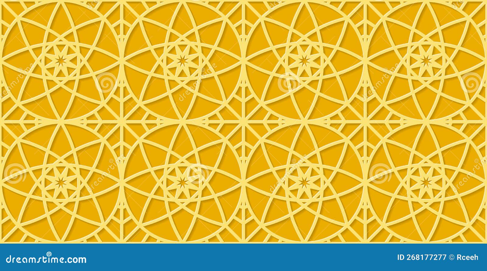 Islamic golden pattern 11 stock vector. Illustration of geometric ...