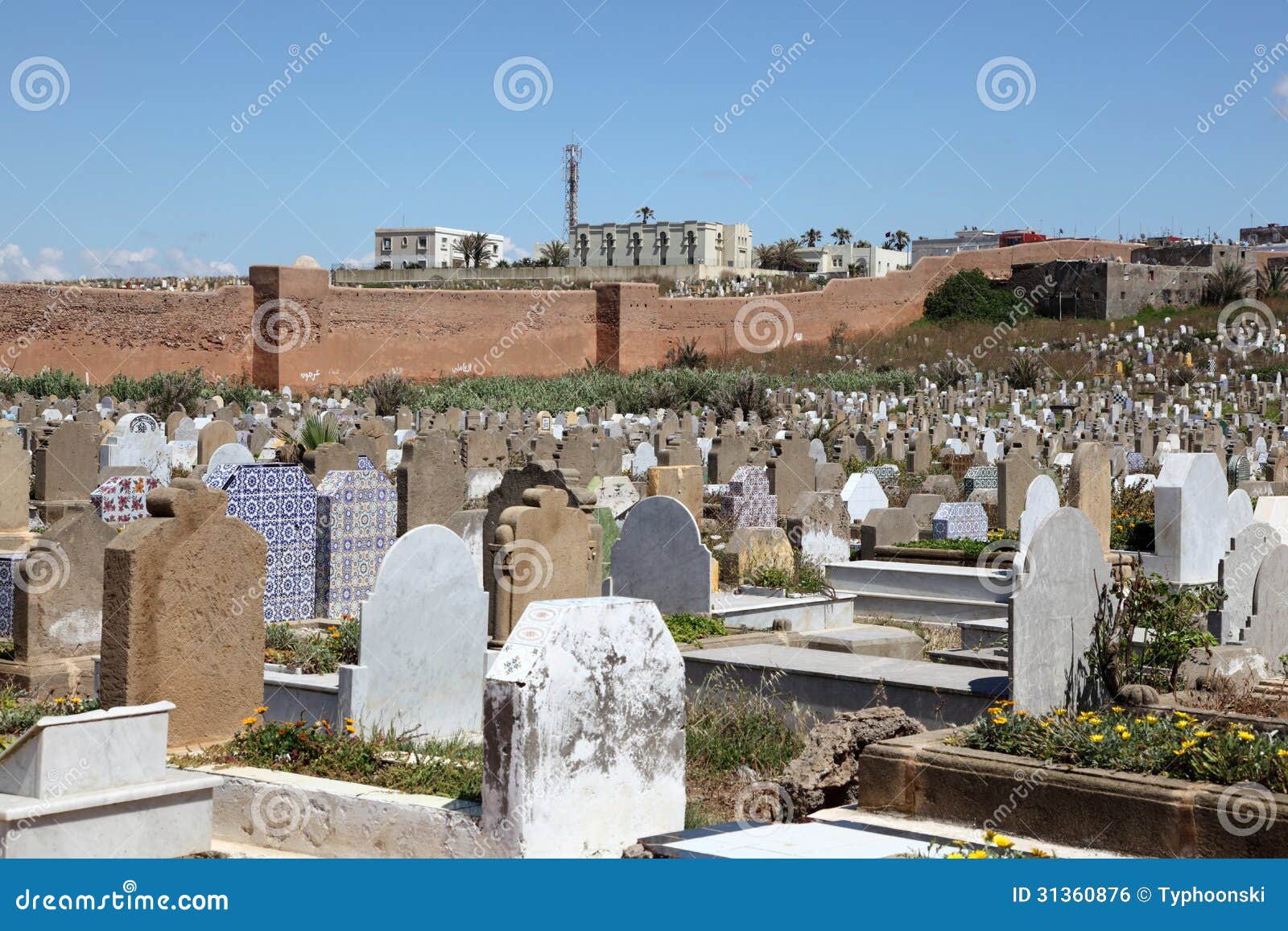 Islamic Graveyard in Rabat, Morocco Stock Photo - Image of maroc ...