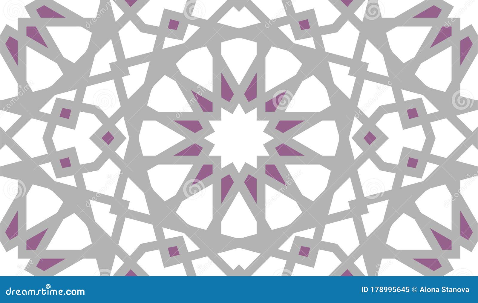 Islamic Grid Vector Pattern. Stock Vector - Illustration of mosaic ...