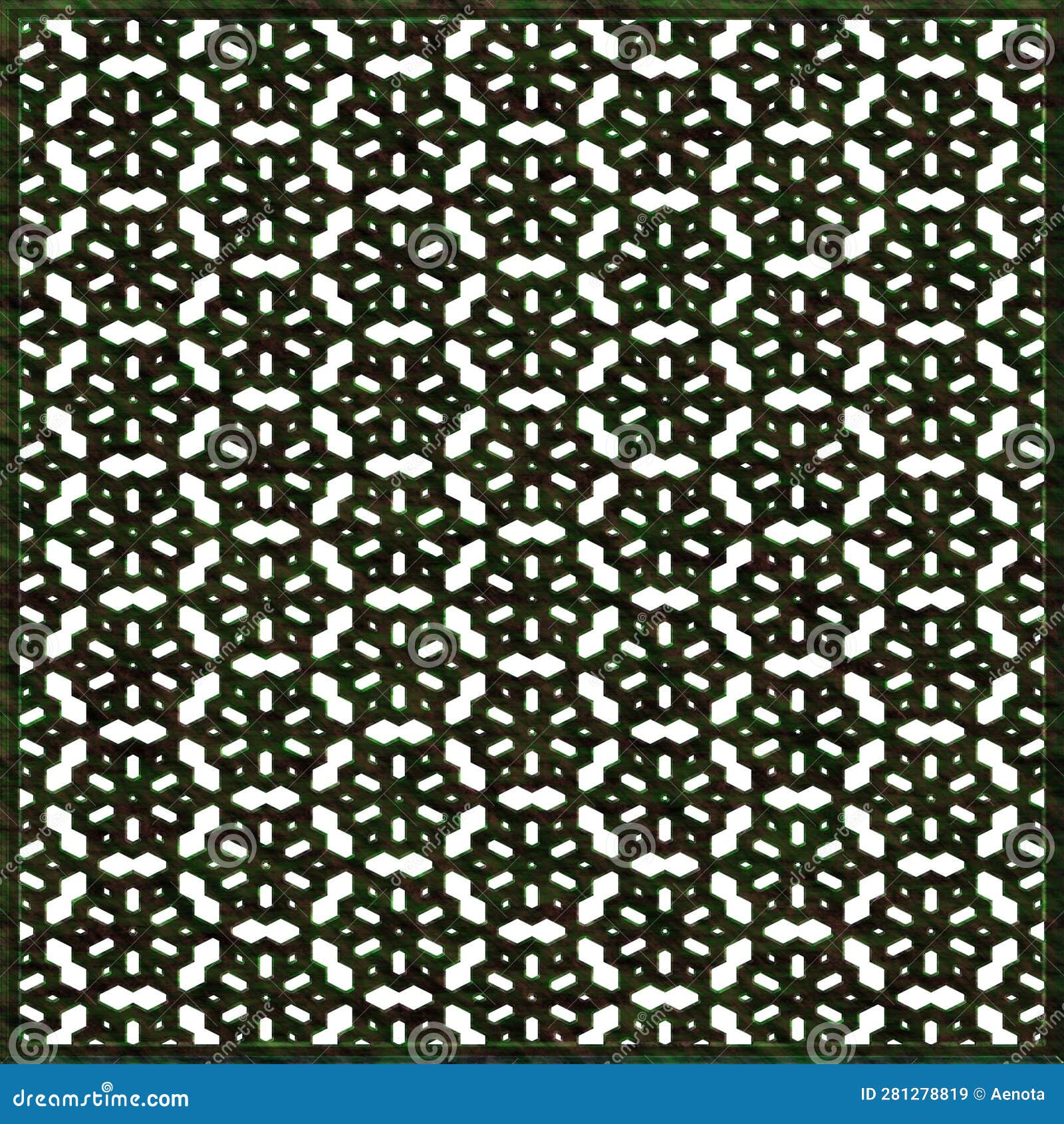 Islamic Hexagonal Lattice - Arabesque Pattern Stock Illustration ...