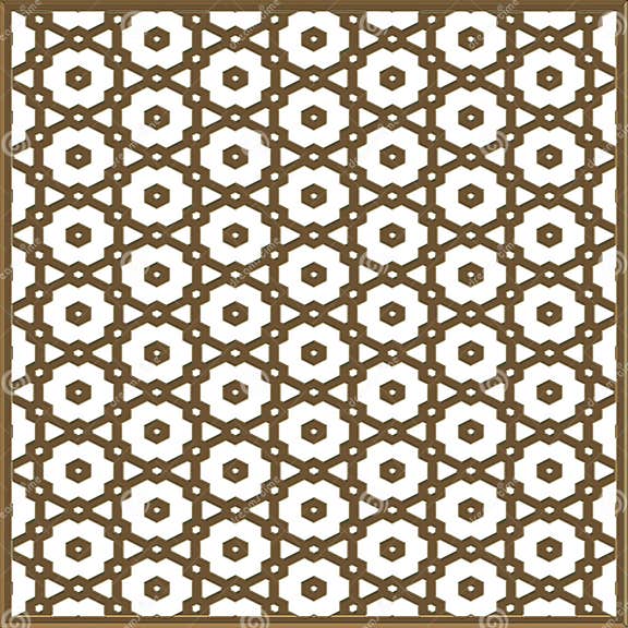 Islamic Hexagonal Lattice - Arabesque Pattern Stock Illustration ...