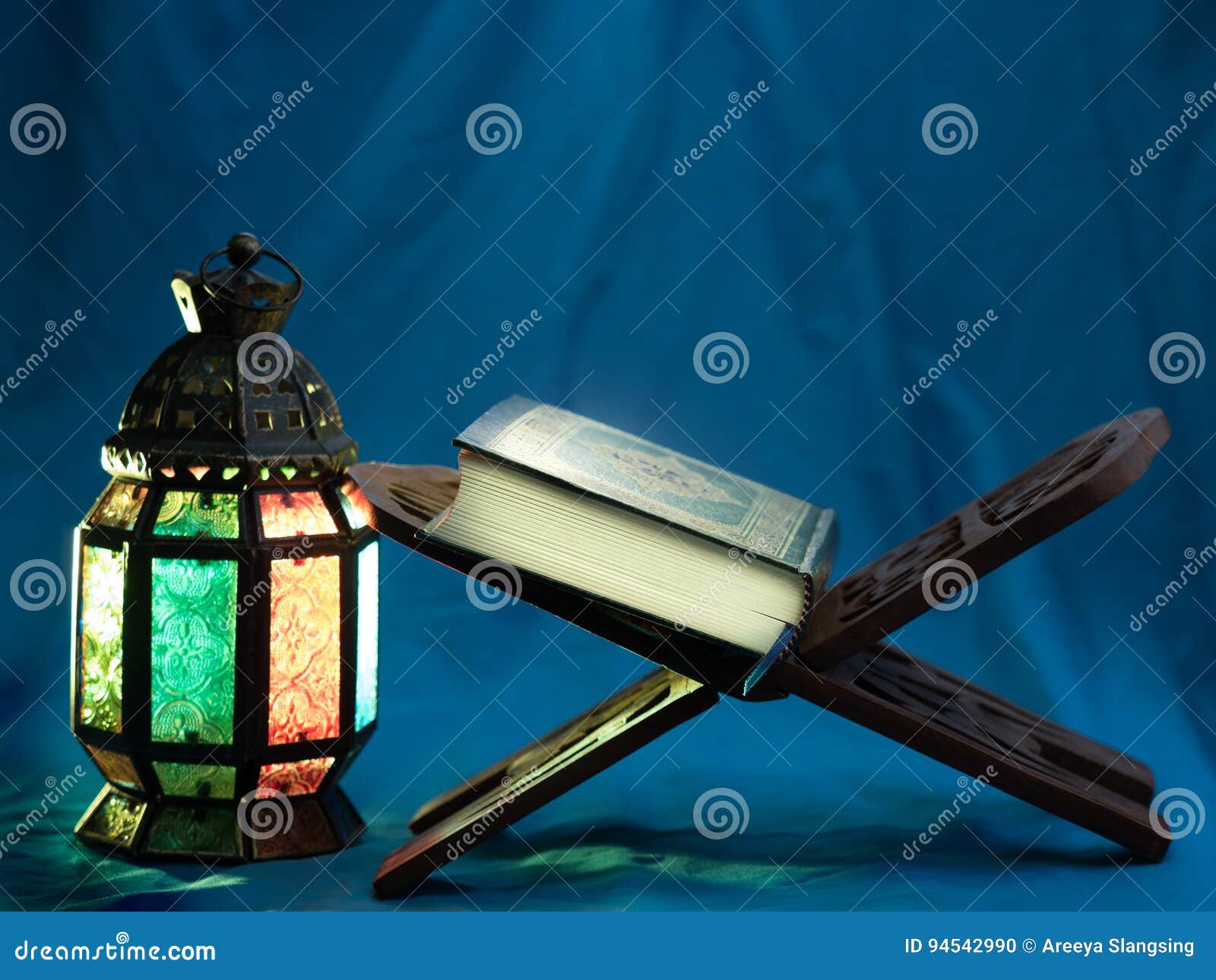 The Islamic Holy Book, in Dark Background Stock Photo - Image of islam ...