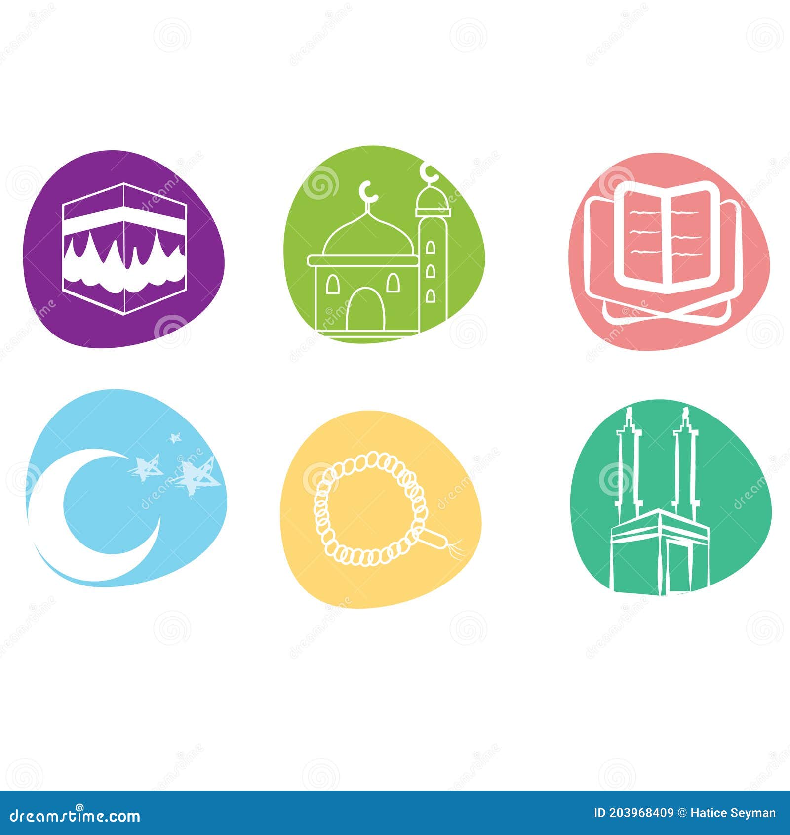 Islamic Icon Pack for Infographic and Apps Stock Illustration ...