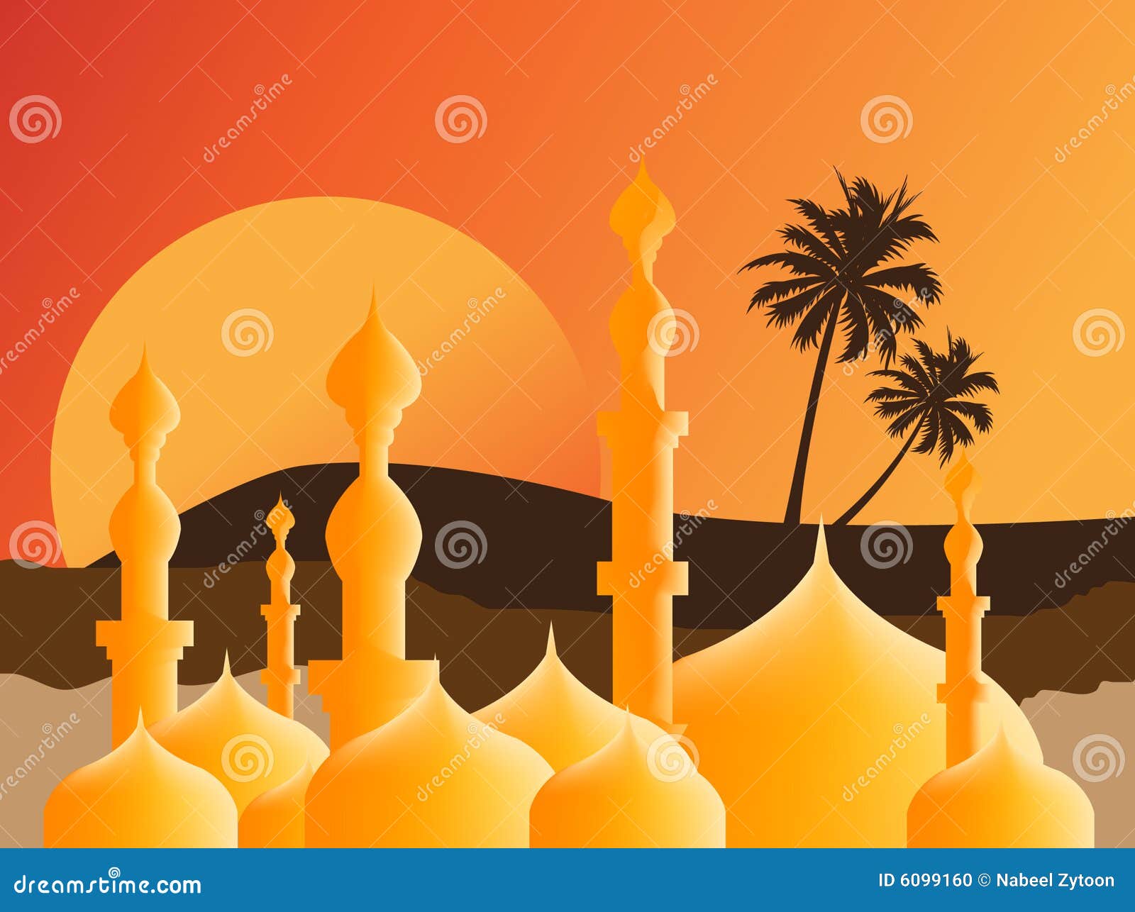 Islamic Illustration stock vector. Illustration of light - 6099160